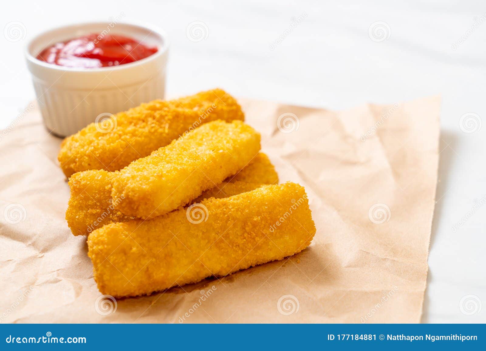 Crispy fried fish fingers stock image. Image of dish - 177184881