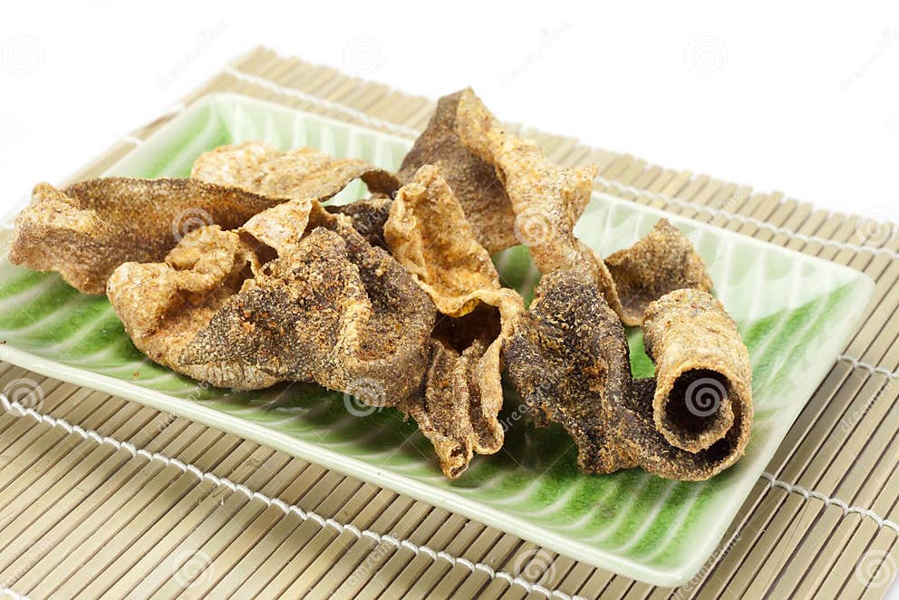 Crispy Fried Fish Skin with Spices Stock Photo - Image of asian, fresh ...