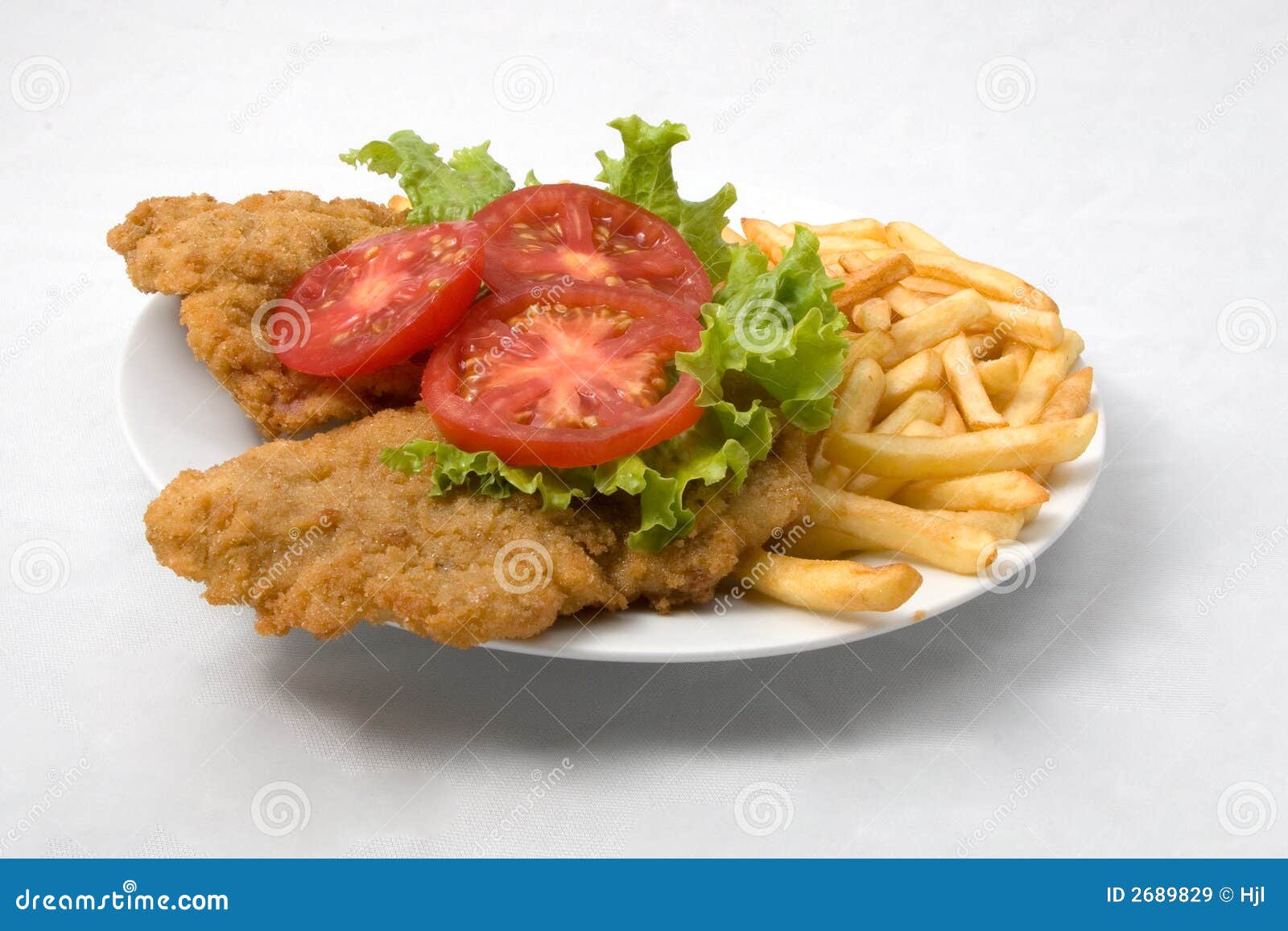 Fried Meat On Skewers In Frying Pan, Blue Background Royalty-Free Stock ...