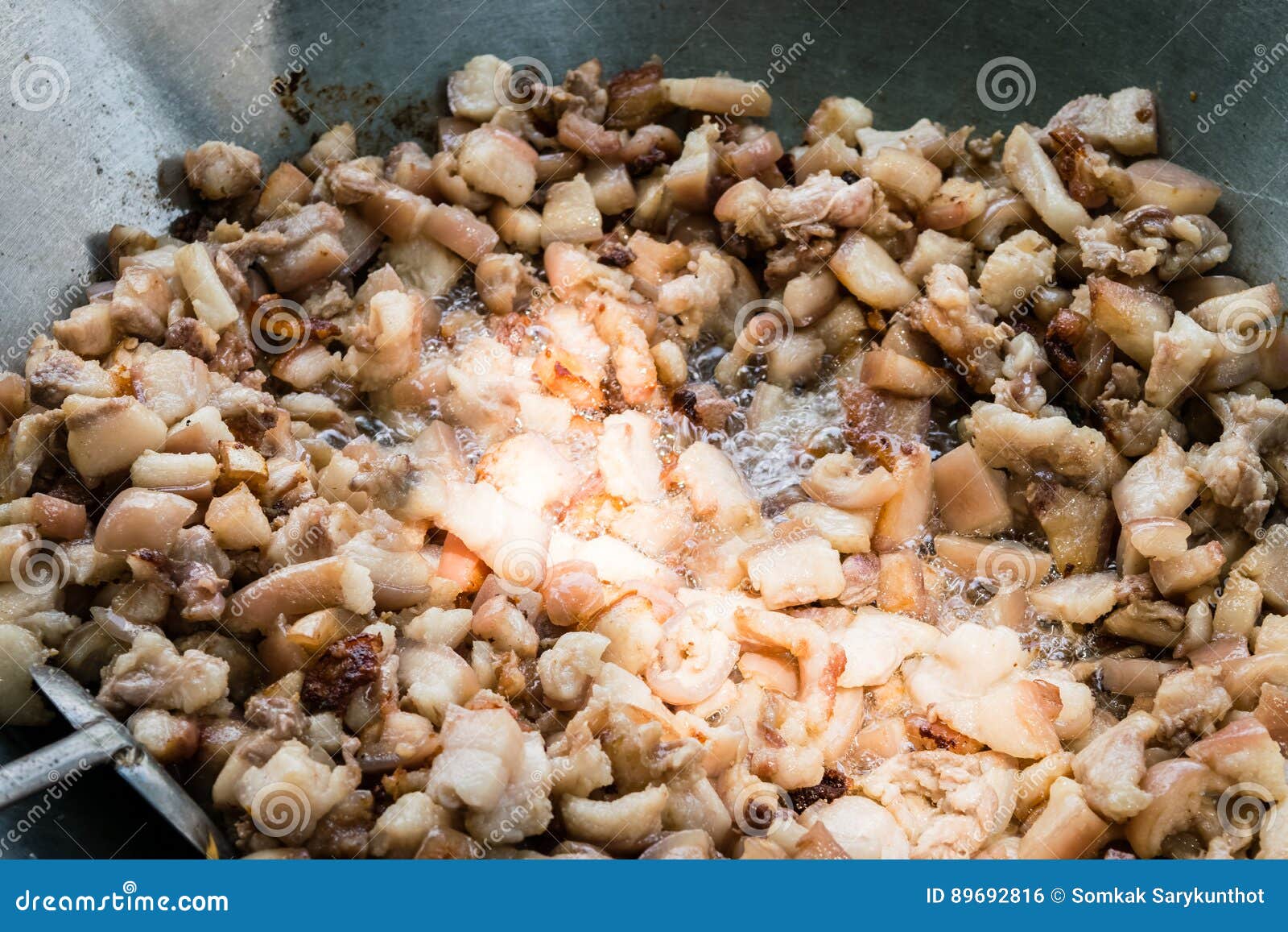 Crispy fried pork stock photo. Image of greaves, lard - 89692816