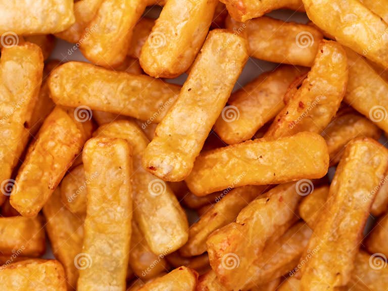 Crispy Fried Fried or Potato Sticks Stock Photo - Image of chip, chips ...