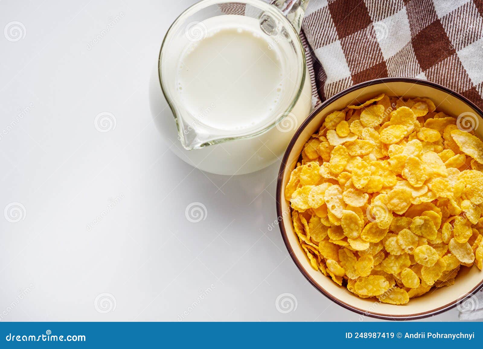 Crispy Golden Cornflakes on a White Acrylic Background Stock Image ...