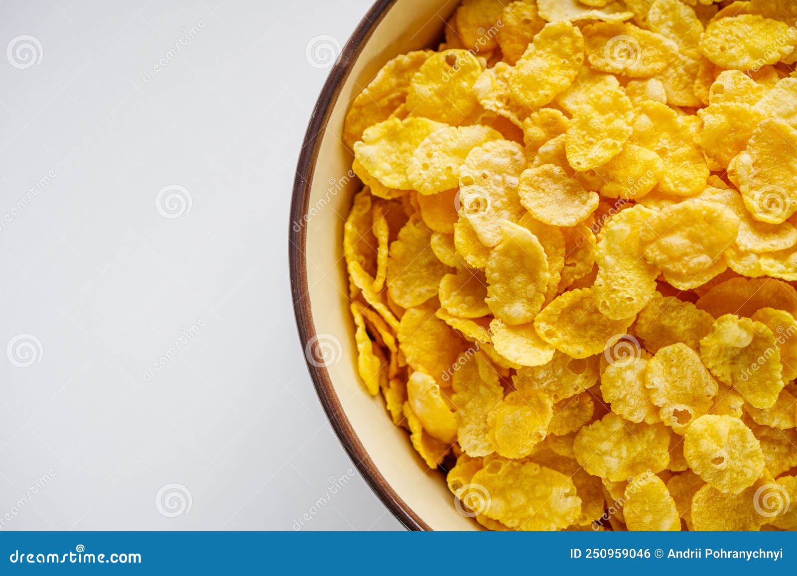 Crispy Golden Cornflakes on a White Acrylic Background Stock Photo ...
