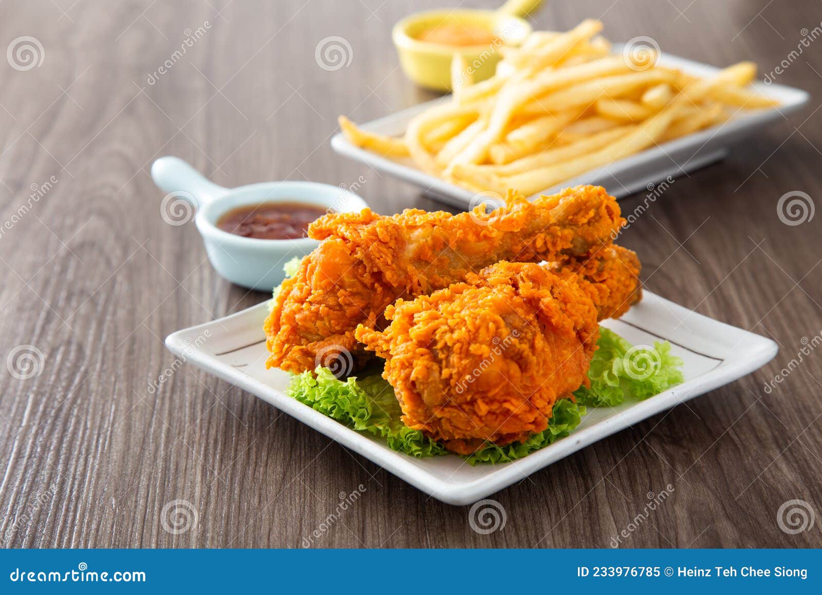Crispy and Golden Fried Chickens Stock Image - Image of delicious ...