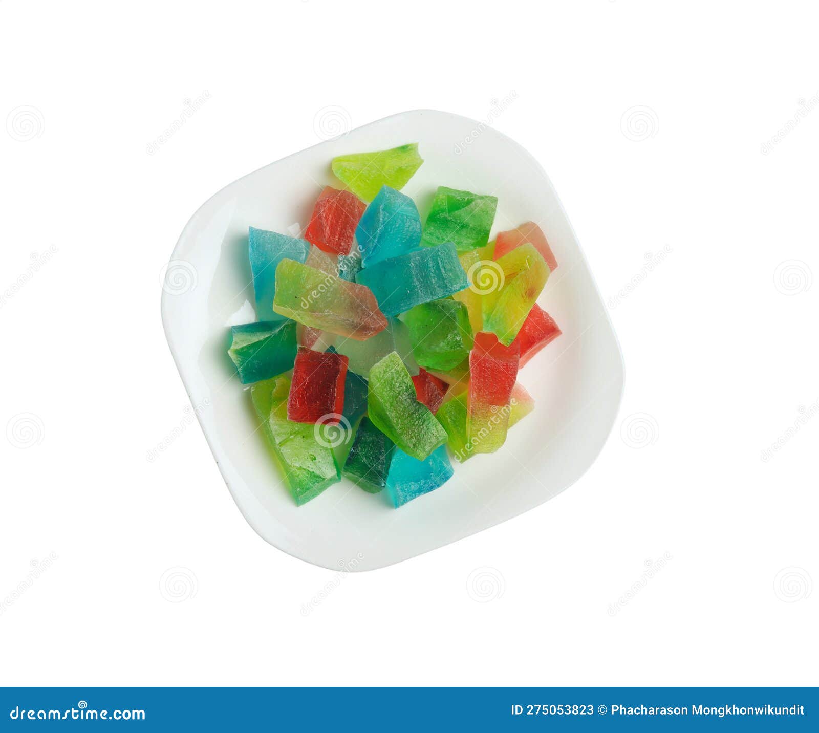 Crispy Jelly, Colorful Snacks, Ancient Snacks, Thailand Stock Image ...