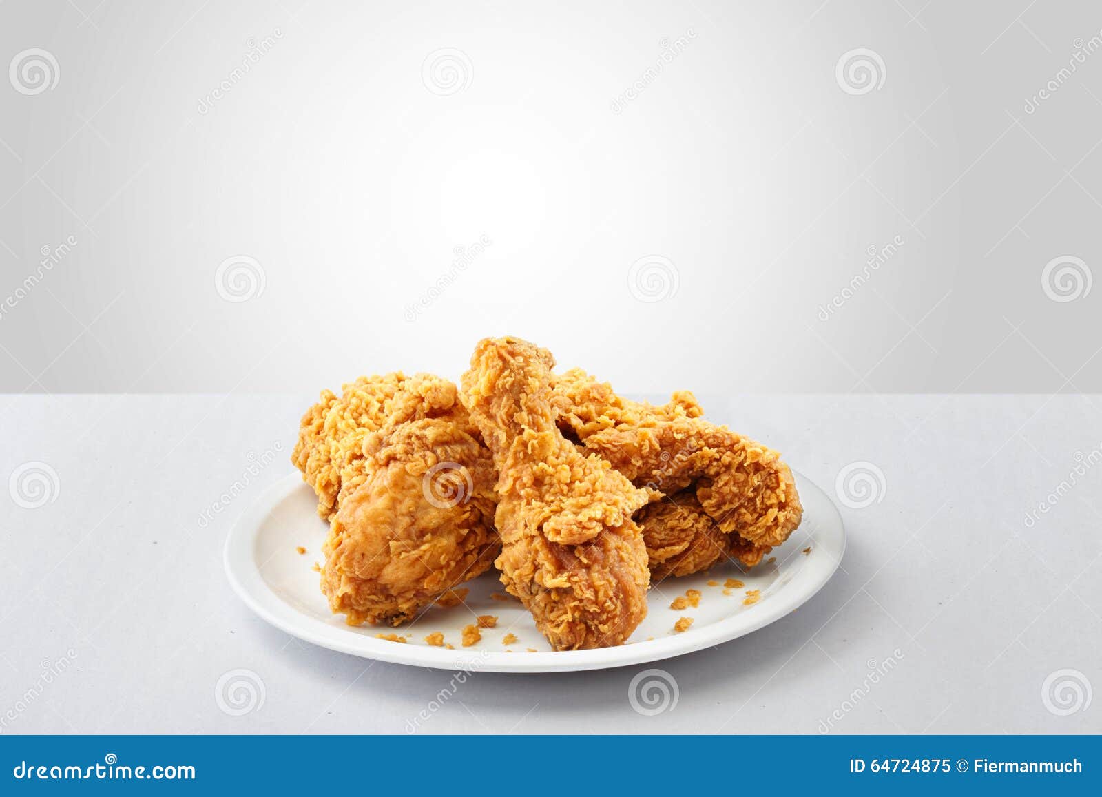 Crispy Kentucky Fried Chicken in a White Background Stock Image - Image ...
