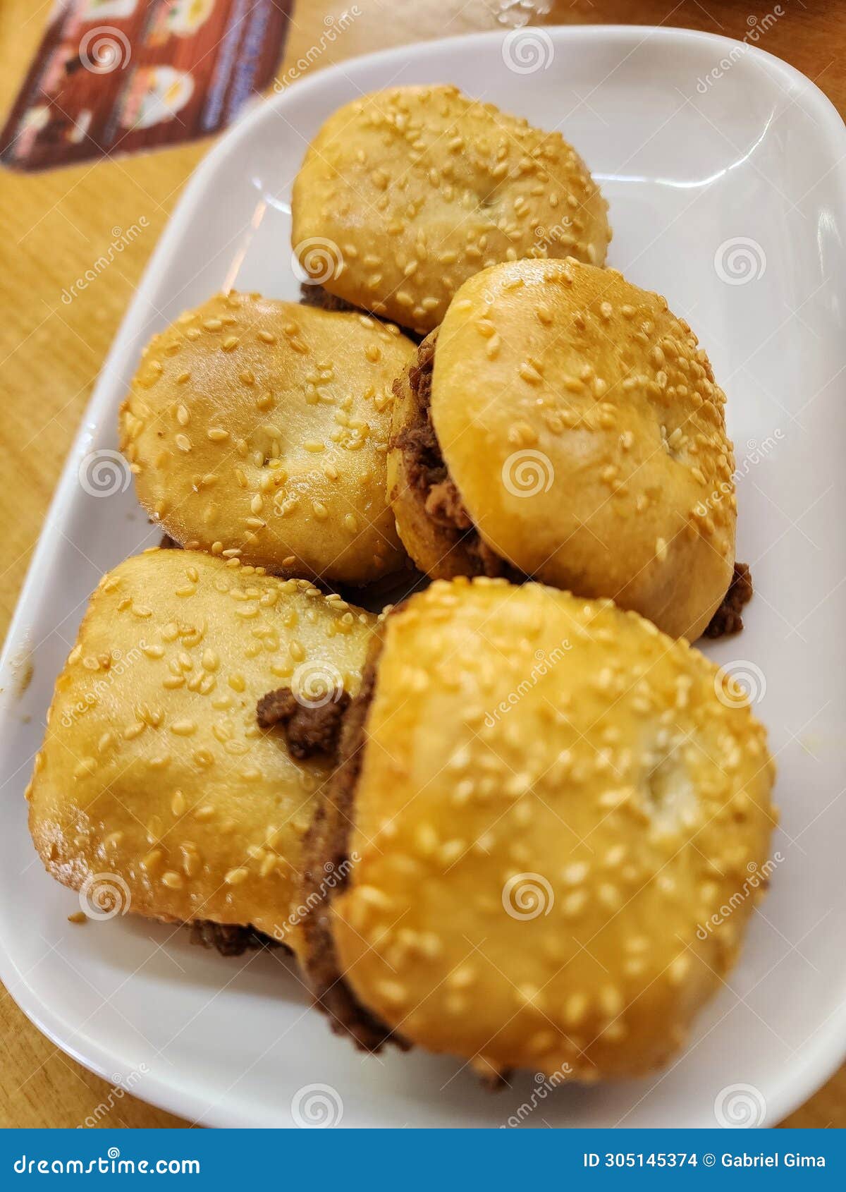 Crispy Kompia stock photo. Image of pork, breakfast - 305145374