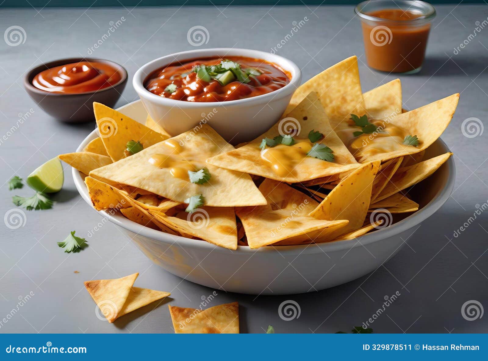 Crispy Mexican Nachos Chips. Tortilla Chips Snack On White Background ...