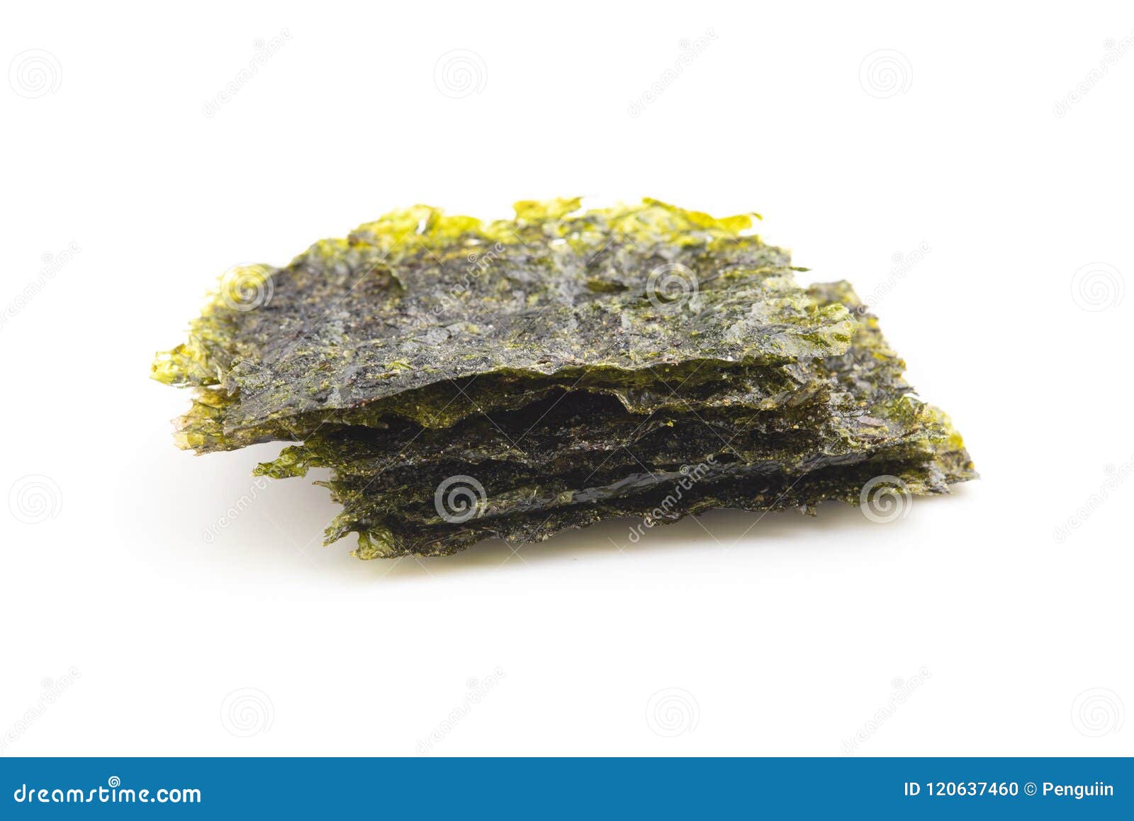 Crispy Nori Seaweed On Bowls. Traditional Japanese Dry Seaweed Sheets ...