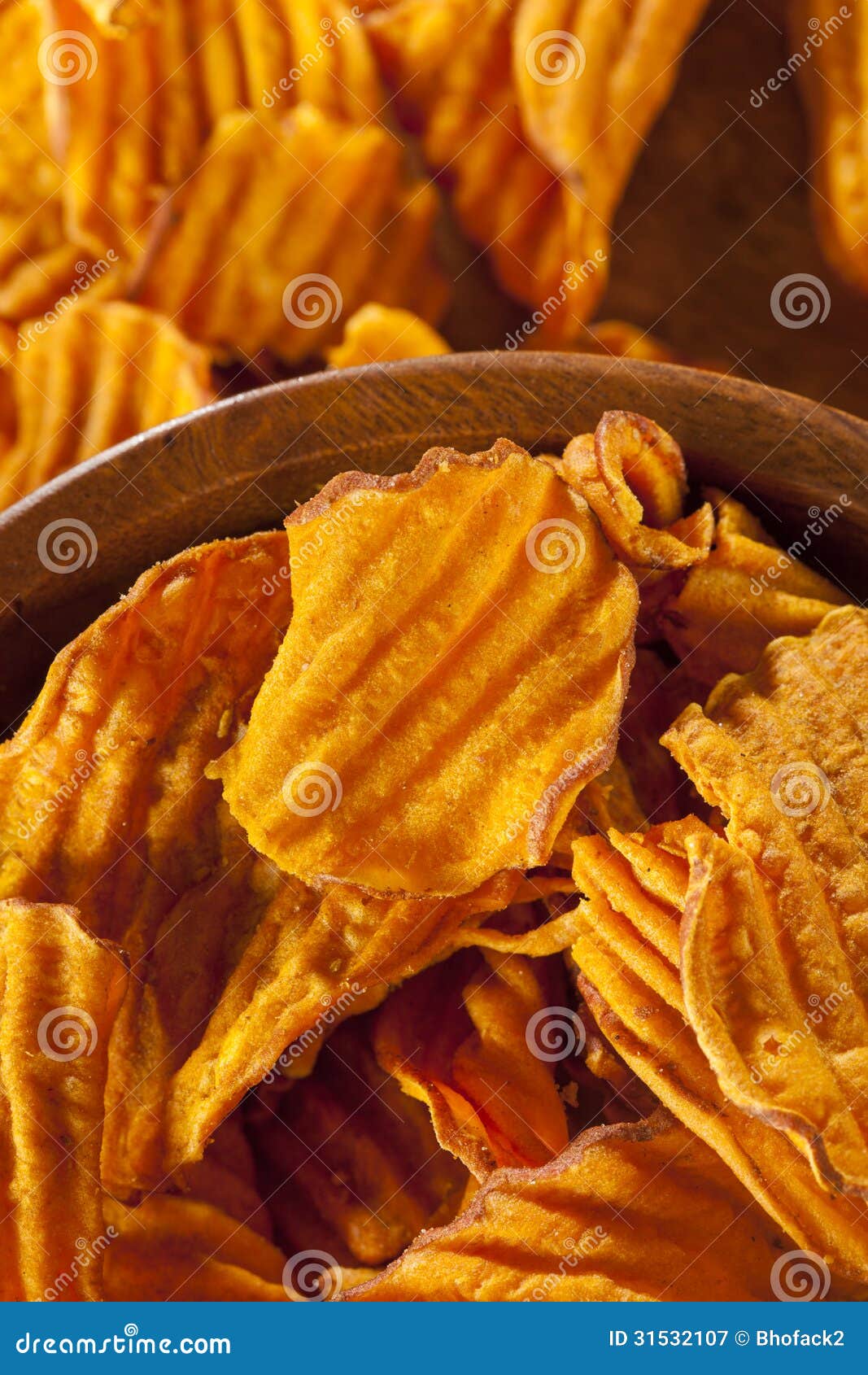 Crispy Orange Sweet Potato Chips Stock Image - Image of fresh, chips ...