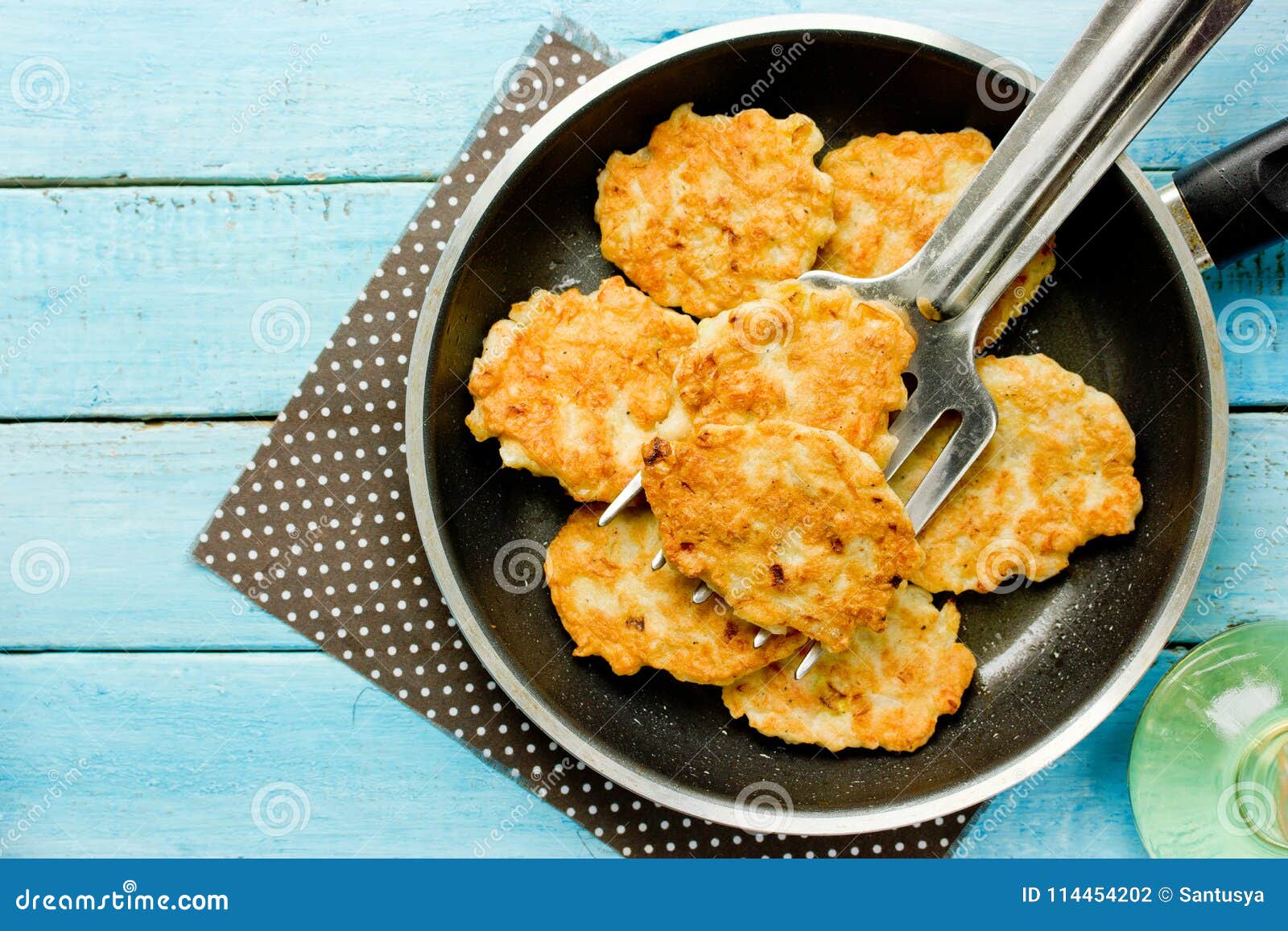 Crispy Pan Fried Chicken Breast Chops Stock Photo - Image of cook ...