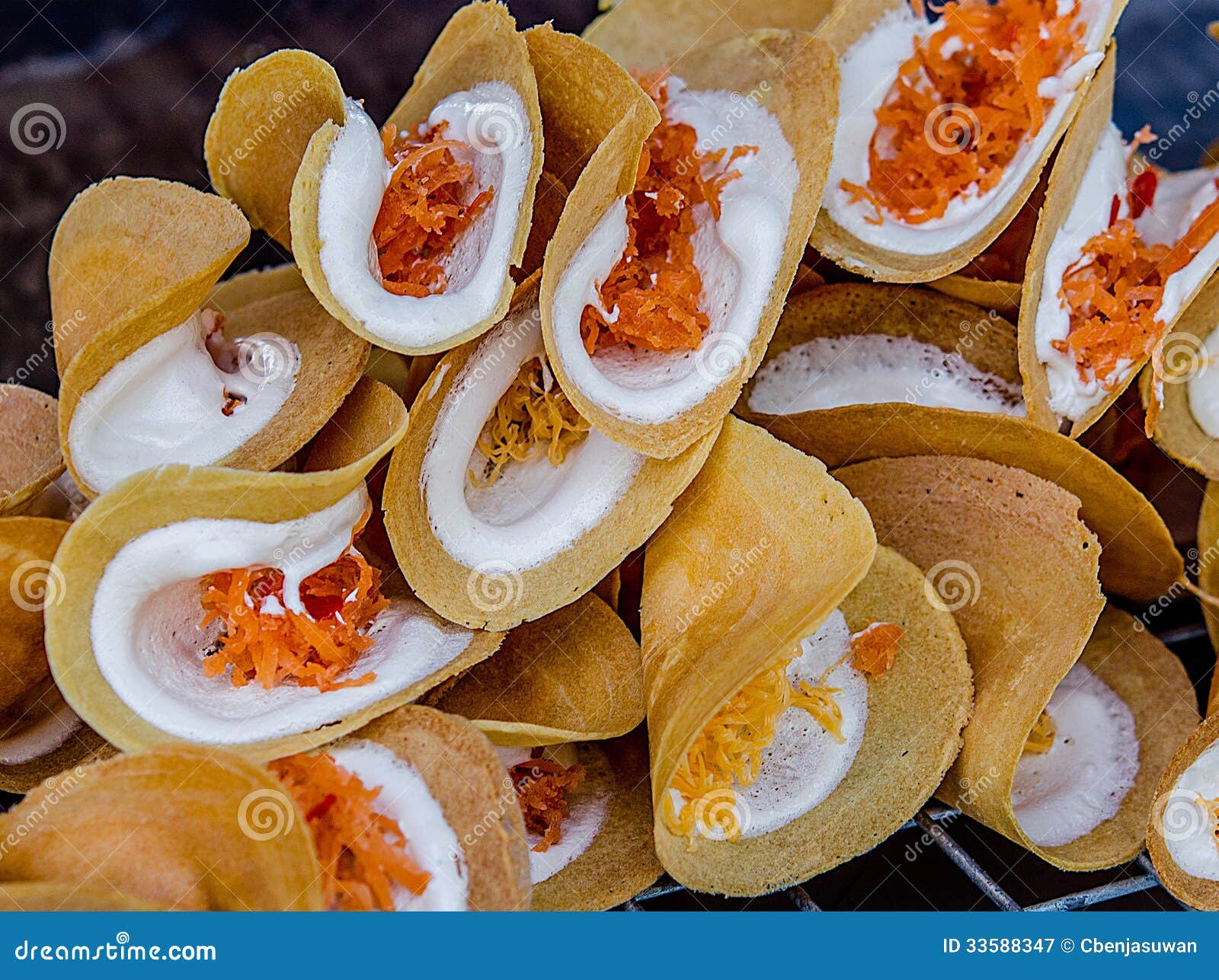 Crispy pancake stock image. Image of plate, coconut, meal - 33588347