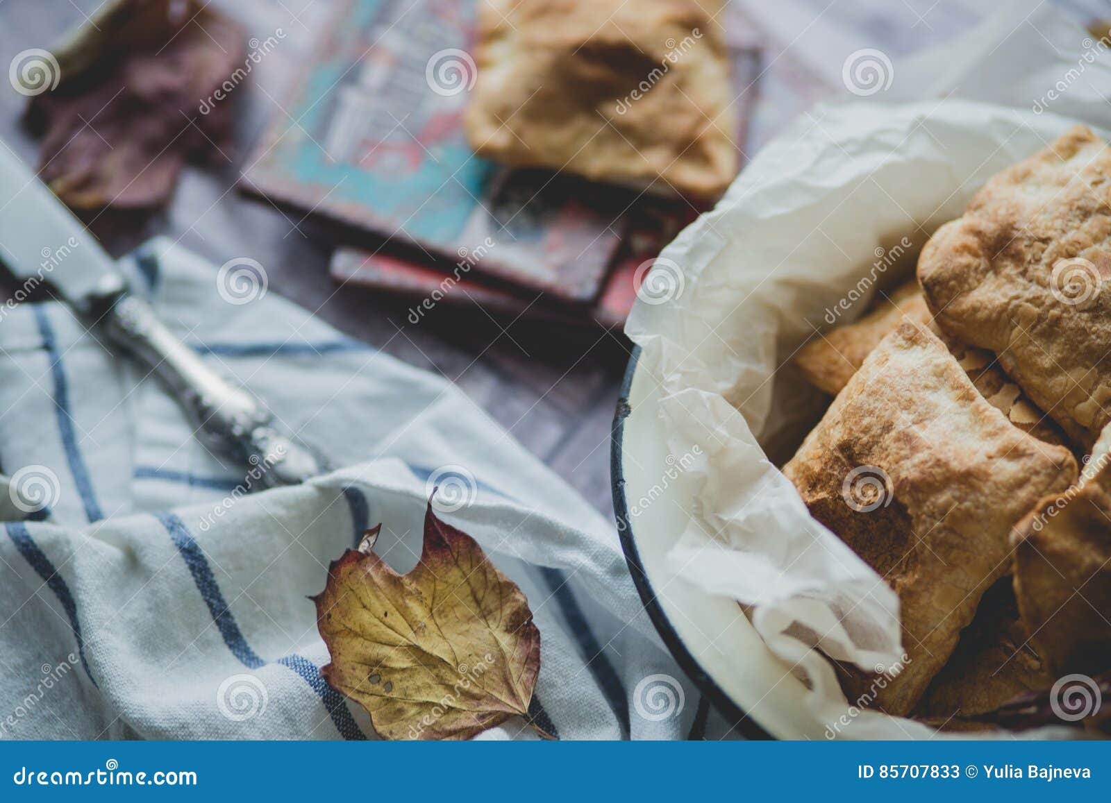Crispy Patties of Puff Pastry Closeup Rustic Stock Image - Image of ...