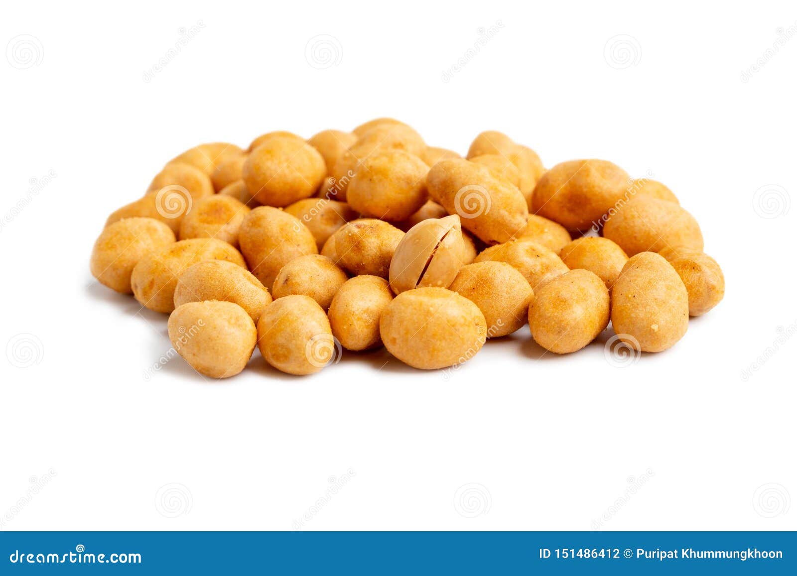 Crispy Peanut Isolated on White Background Stock Photo - Image of baked ...
