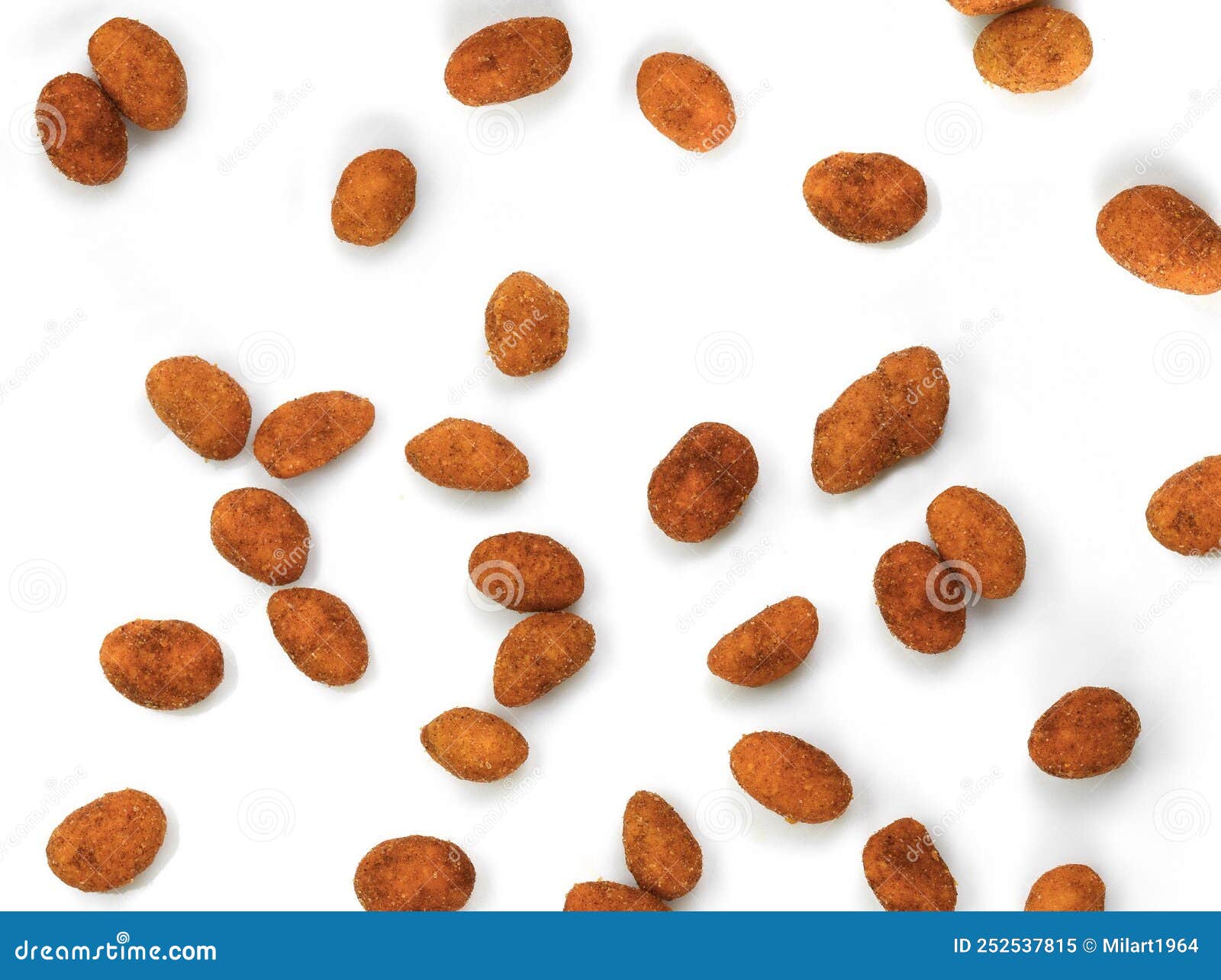 Crispy Peanut Isolated on White Background. Stock Image - Image of ...