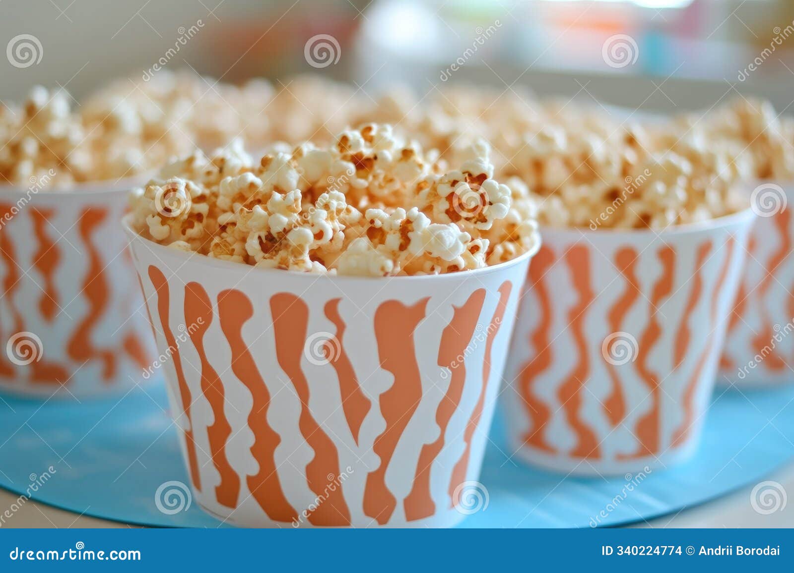 Crispy Popcorn in a Classic Movie Theater. Stock Illustration ...