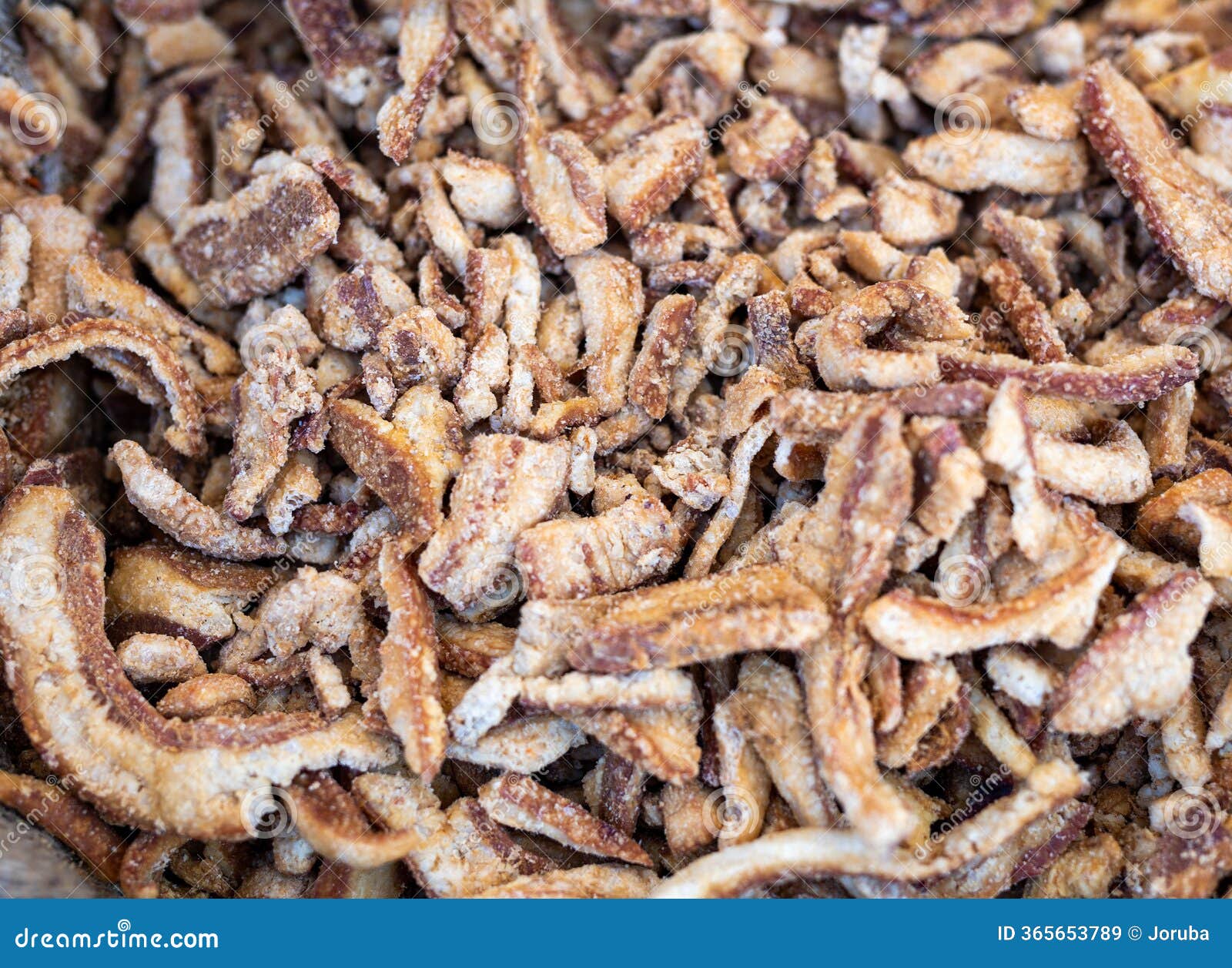 Crispy Pork Scratchings In Thick Oil Royalty-Free Stock Photo ...