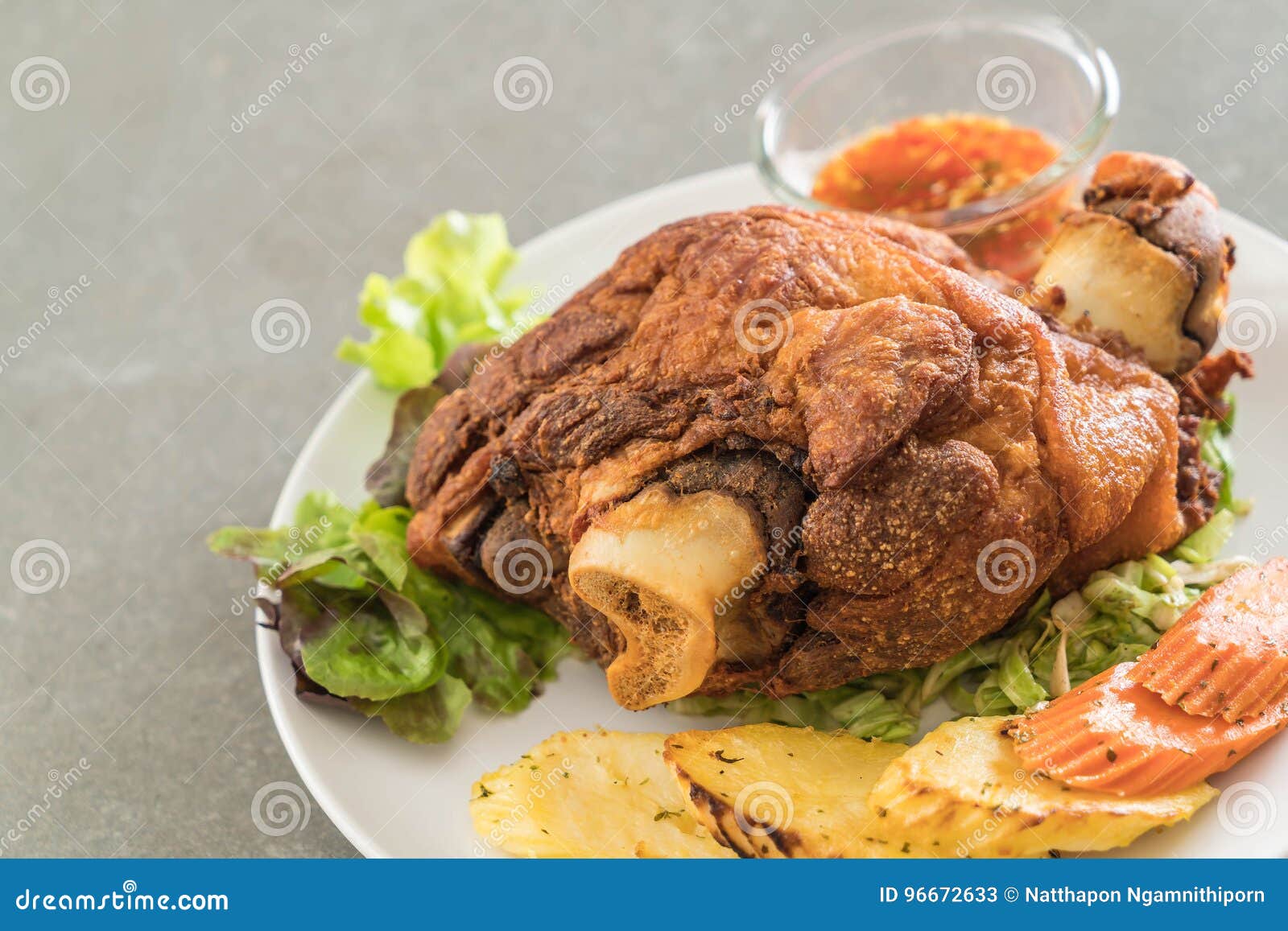 Crispy Pork Knuckle or German Pork Hocks Stock Image - Image of roasted ...