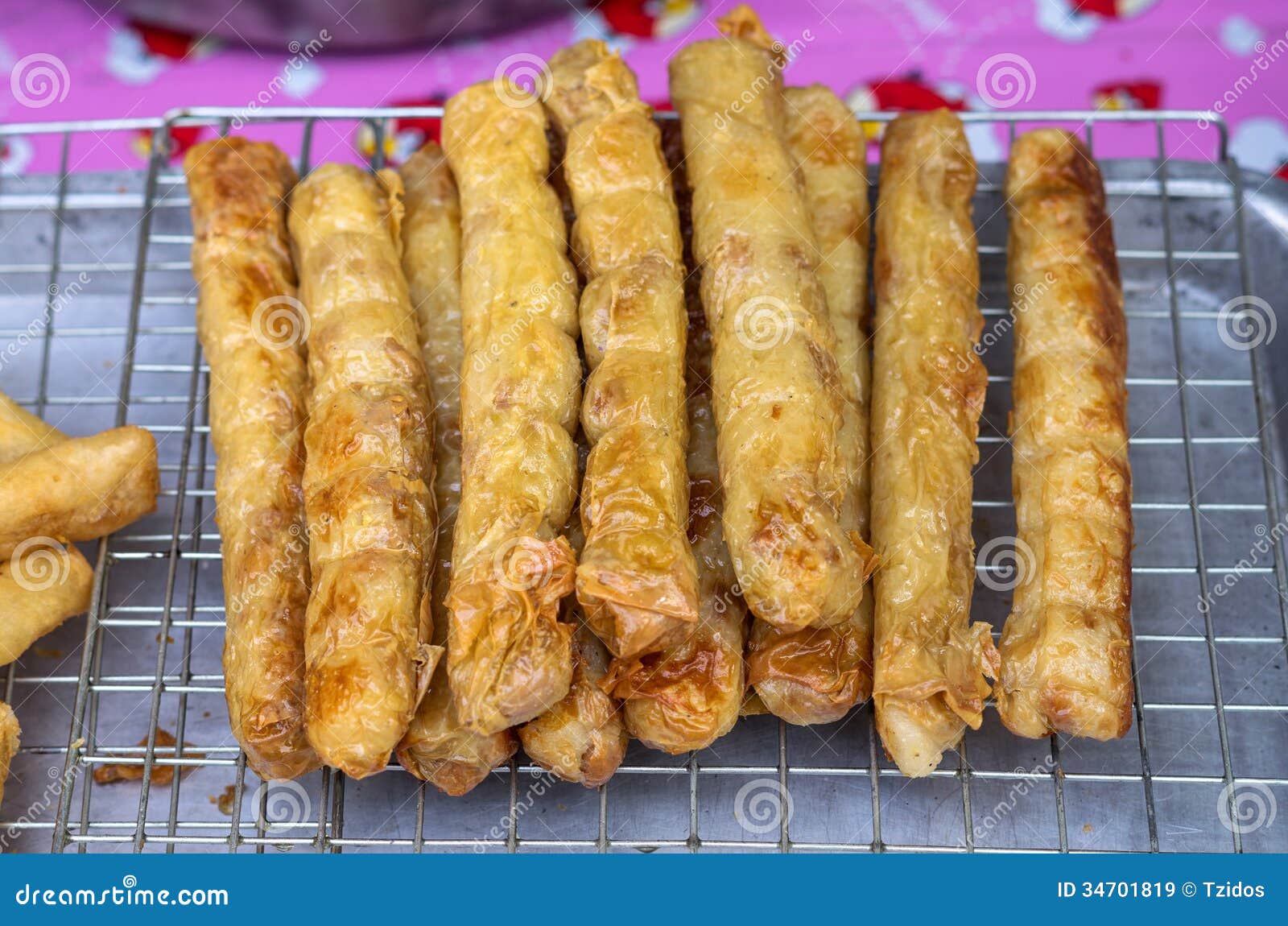 Crispy Prawn Rolls stock image. Image of menu, chinese - 34701819