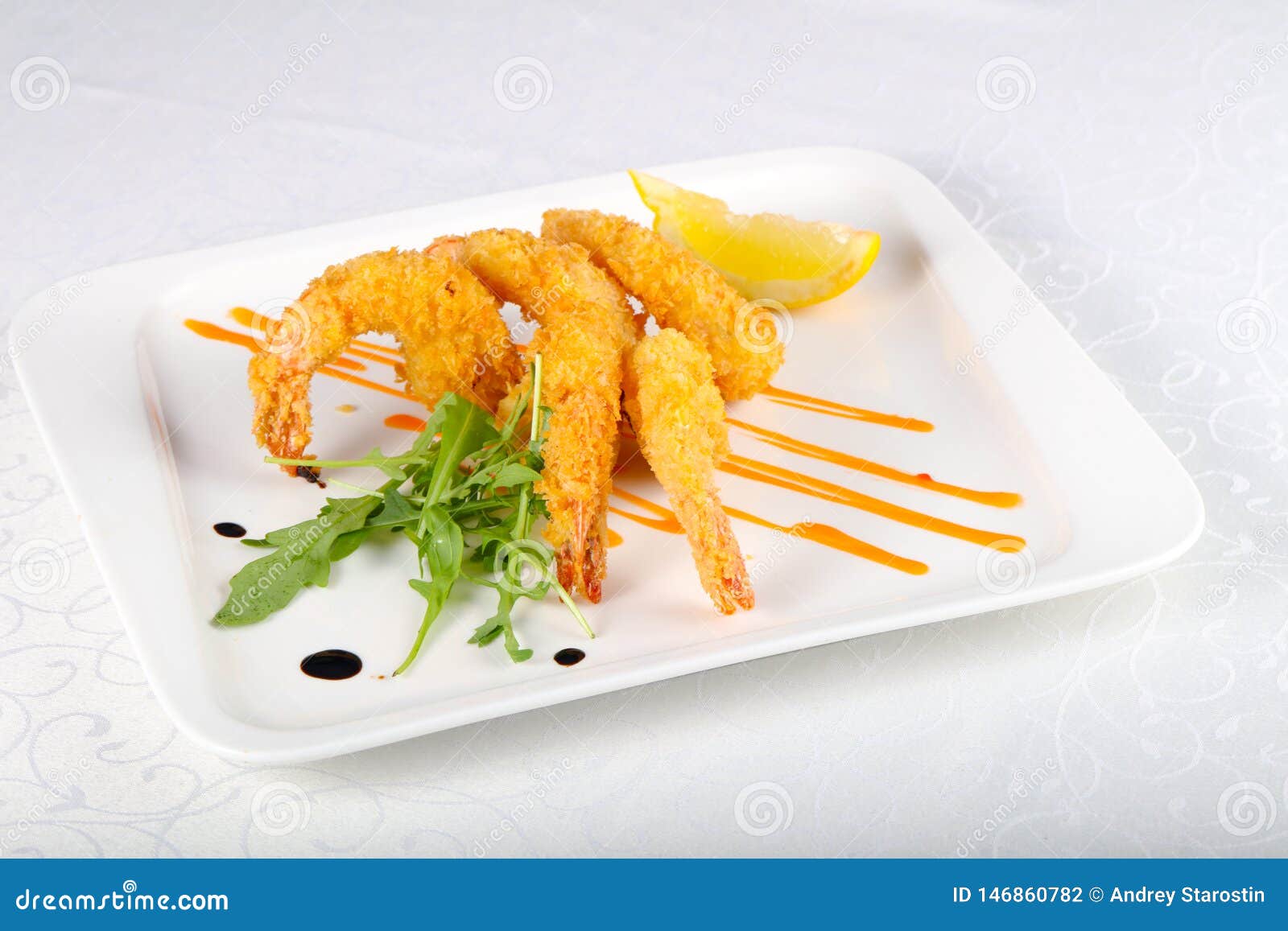 Crispy prawns stock photo. Image of meal, seafood, isolated - 146860782