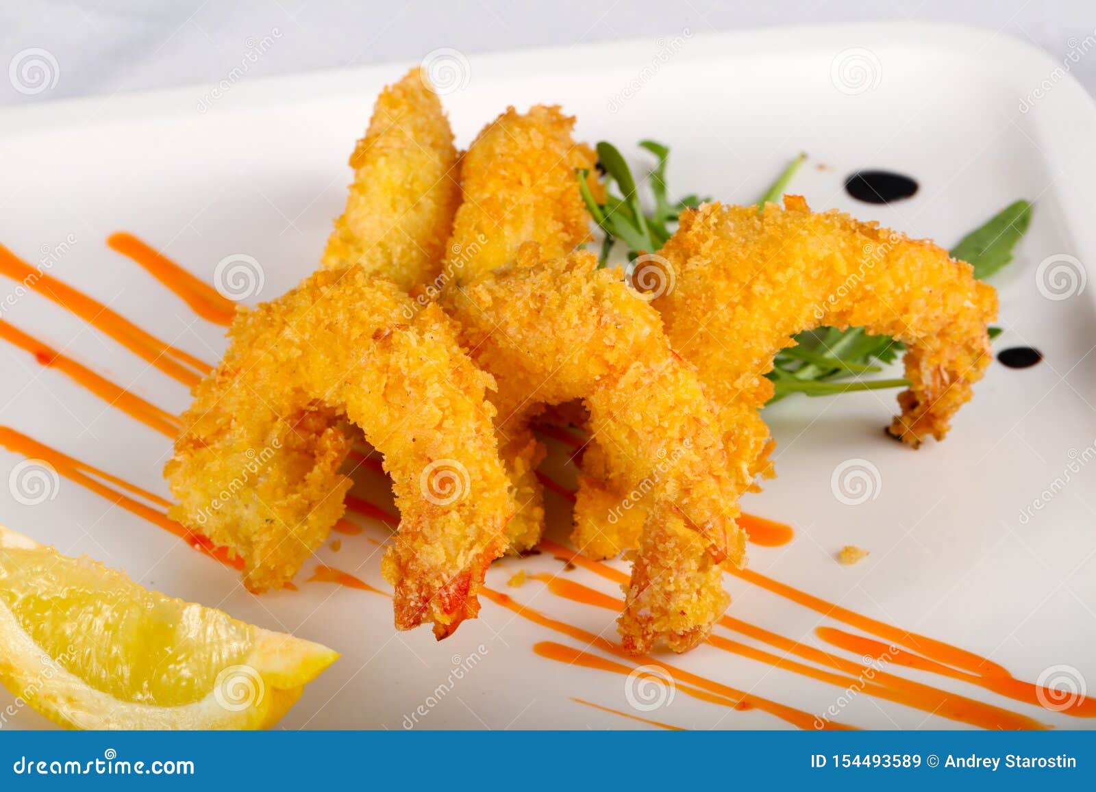 Crispy prawns stock image. Image of asian, breaded, seafood - 154493589