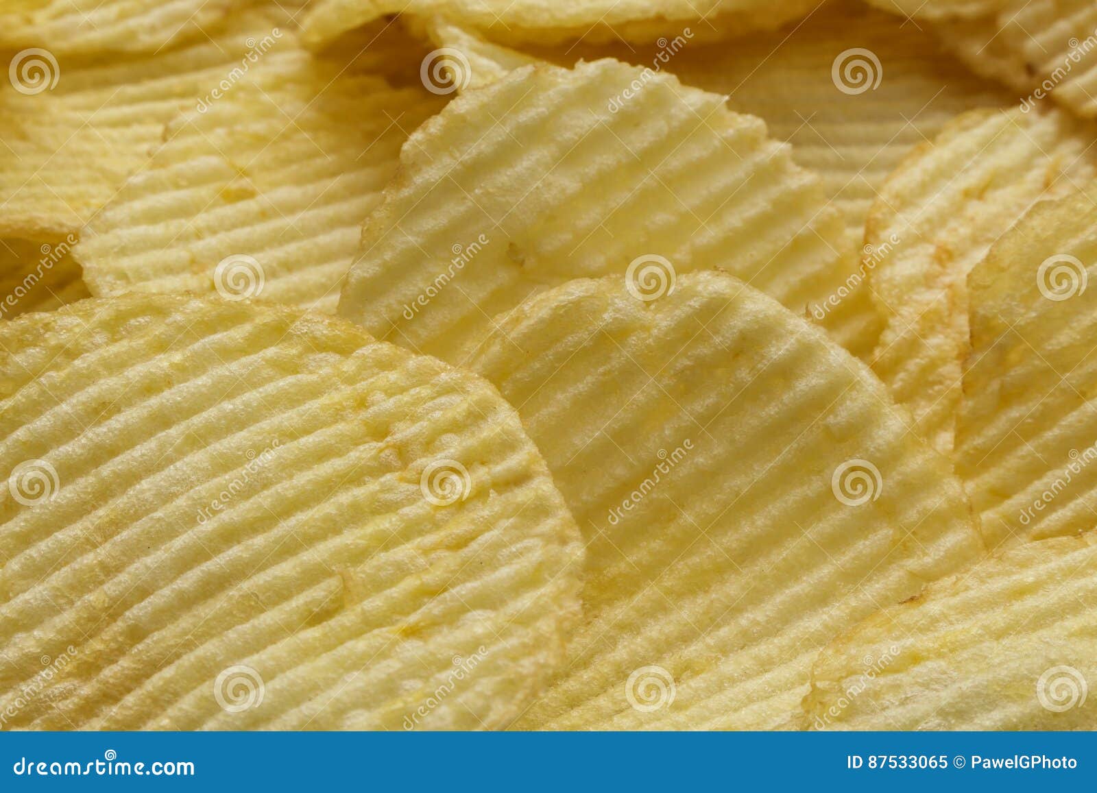 Crispy ribbed potato chips stock image. Image of fast - 87533065