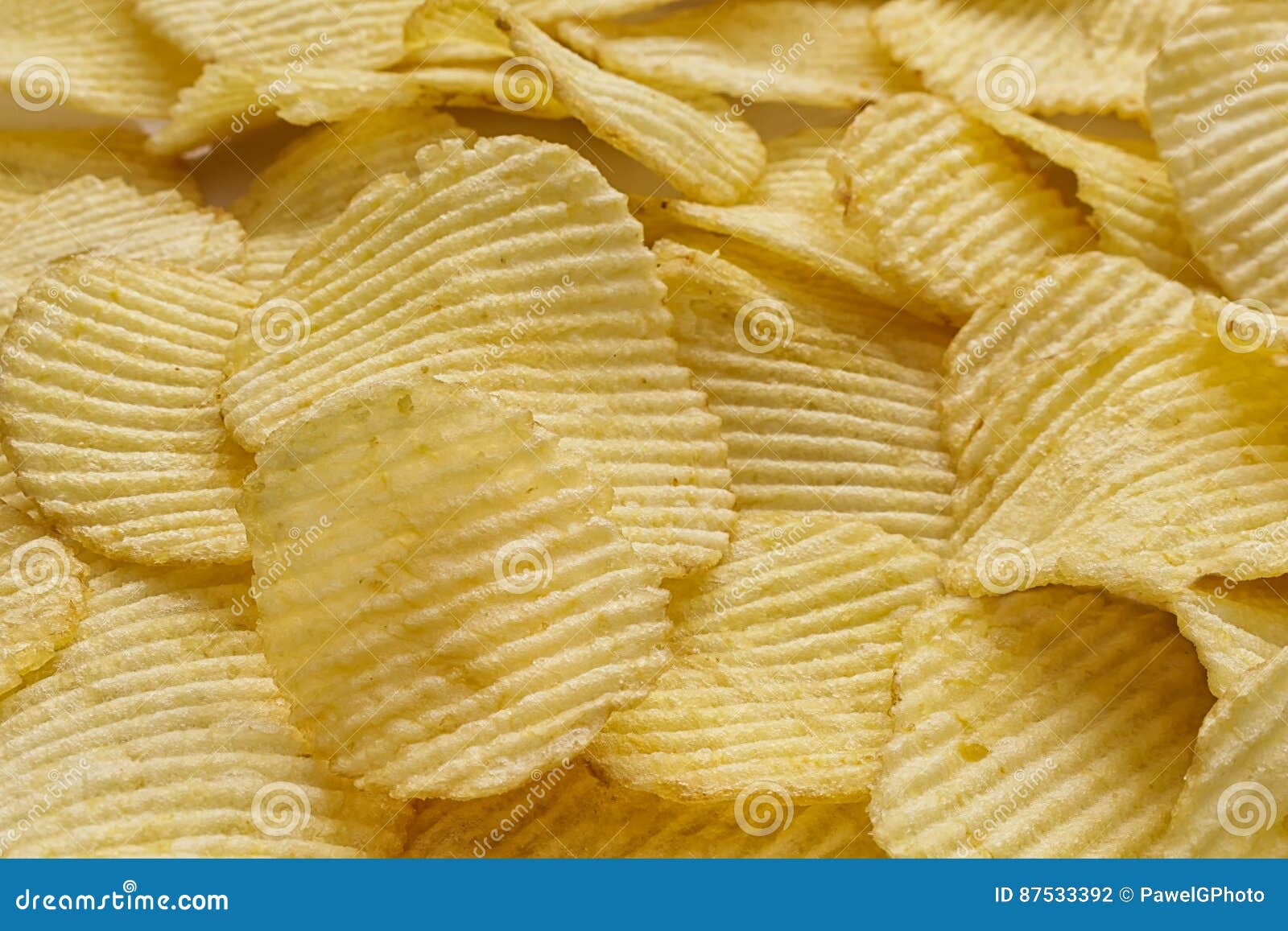 Crispy ribbed potato chips stock photo. Image of yellow - 87533392