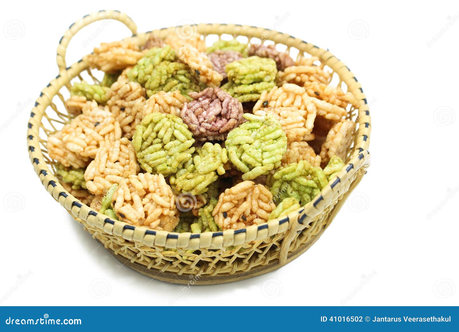 Crispy Rice Cracker : Thai Food Stock Photo - Image of puffed, crisp ...