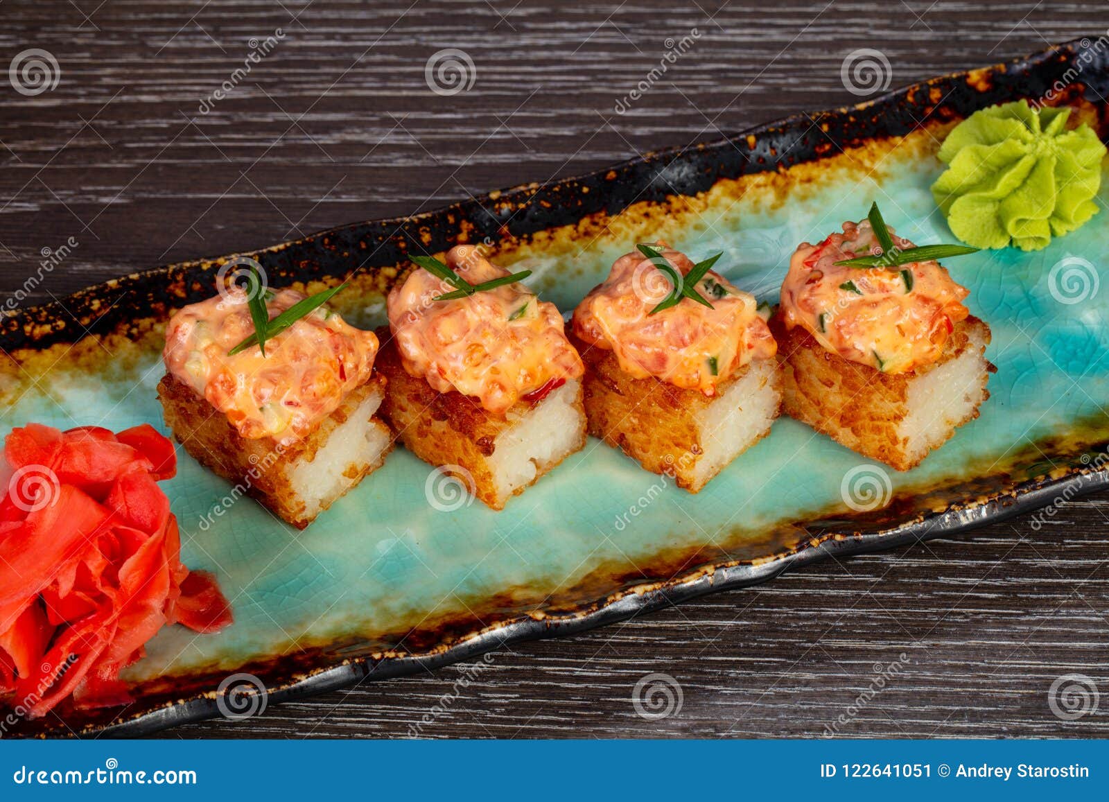 Crispy rice roll stock image. Image of roll, isolated - 122641051