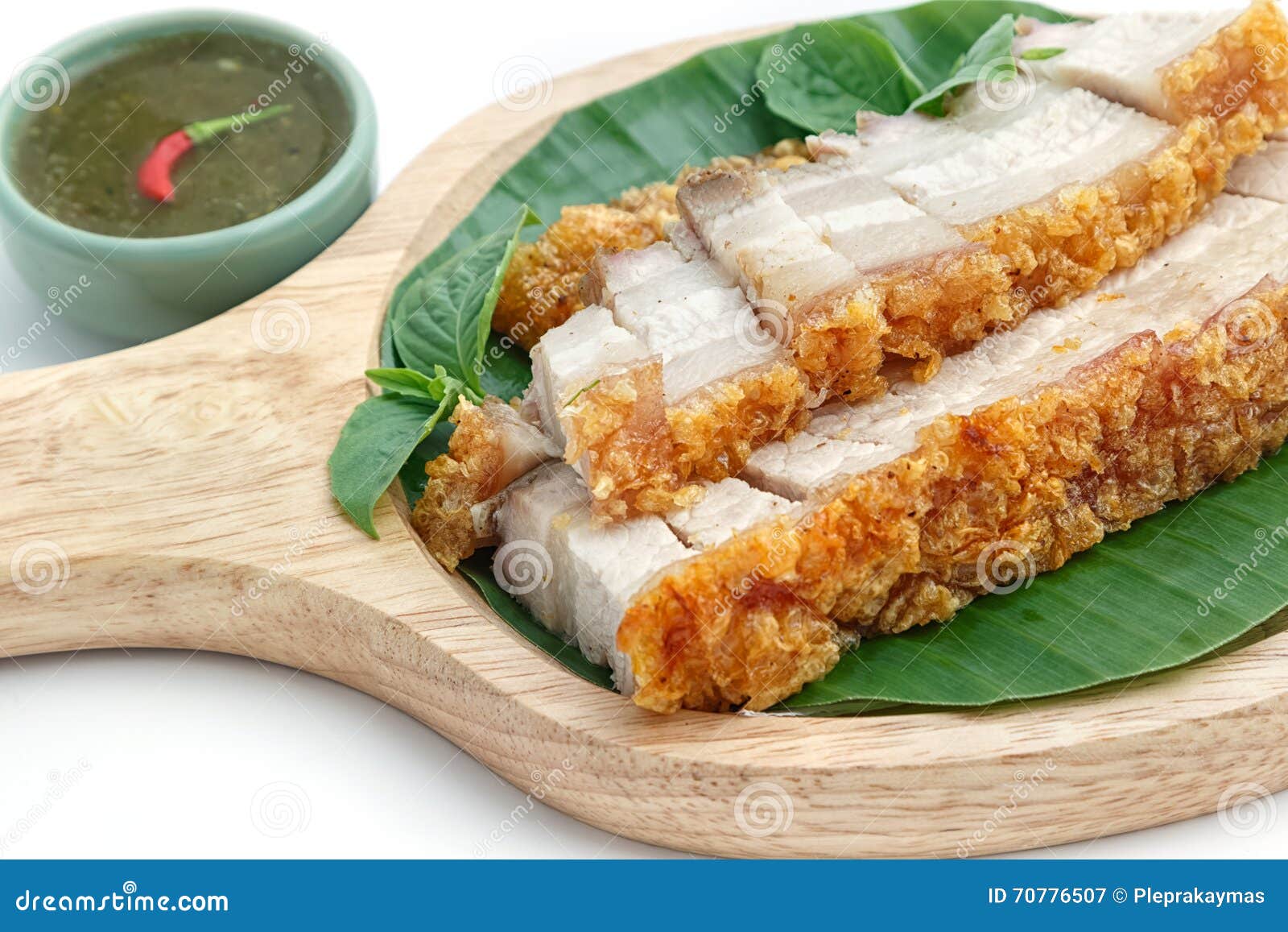Crispy roasted pork stock image. Image of delicious, board - 70776507