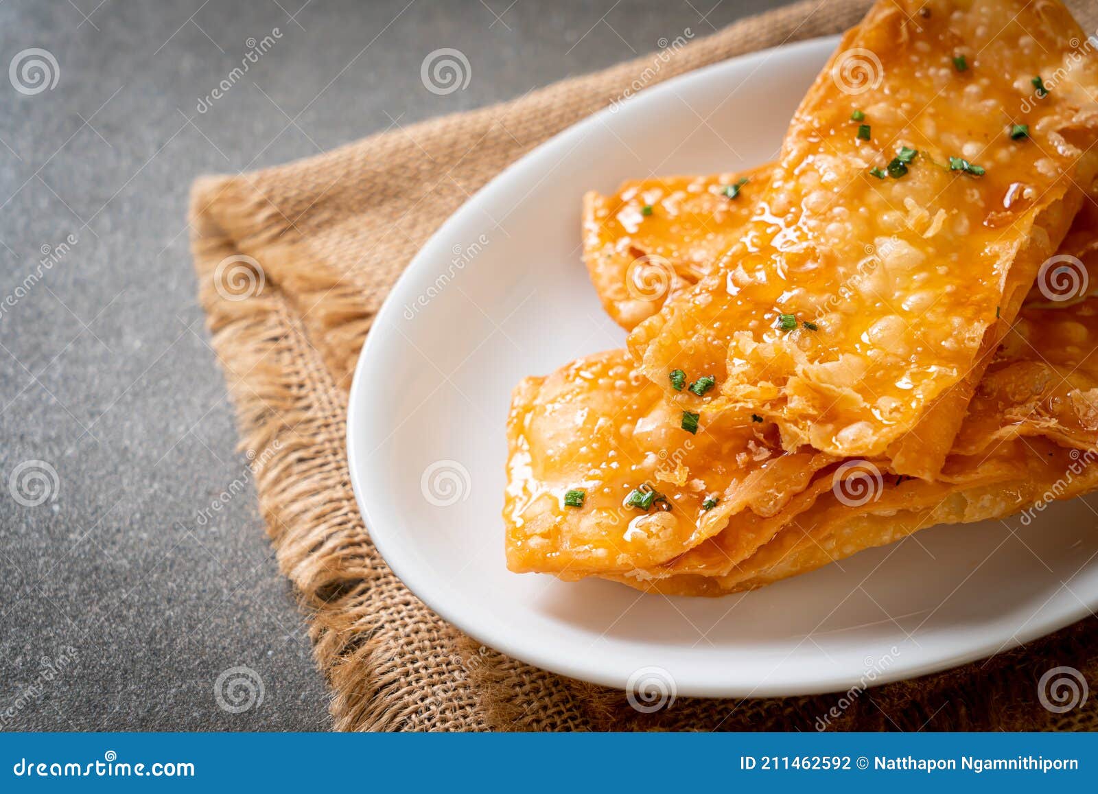 Roti With Sugar And Sweetened Condensed Milk. Thai Street Food Sweets ...