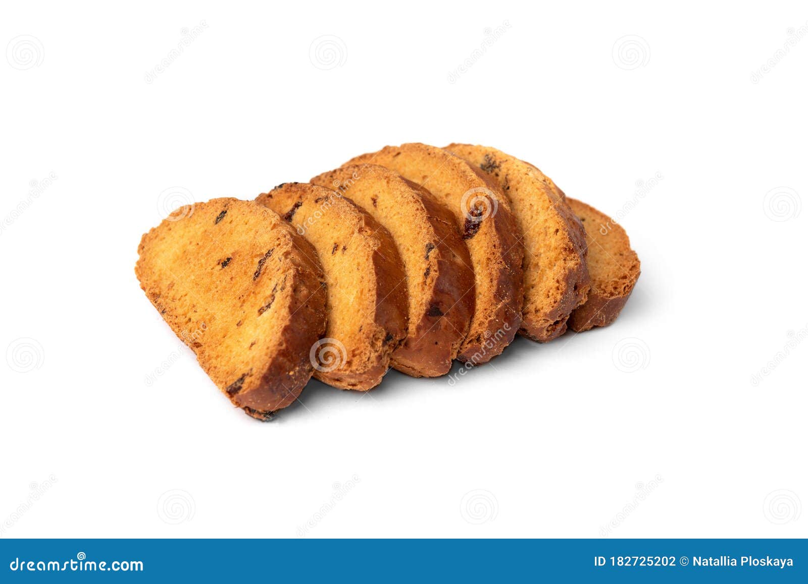 Crispy Rusk Isolated on White Background Stock Photo - Image of health ...