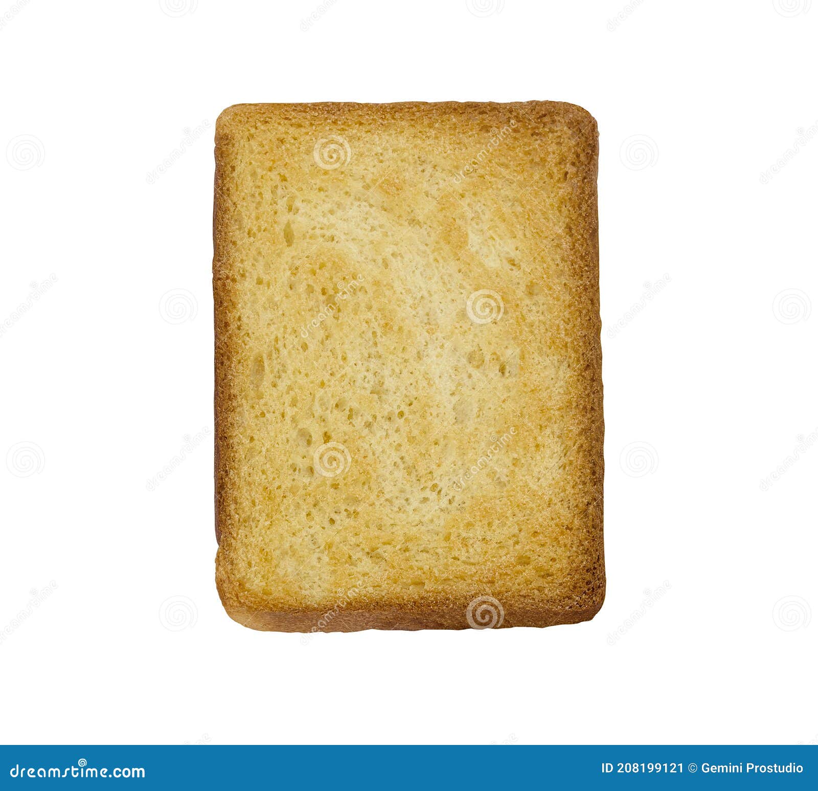 Crispy Rusk Toasted Cake Rusk Fresh Isolated on White Background Stock ...