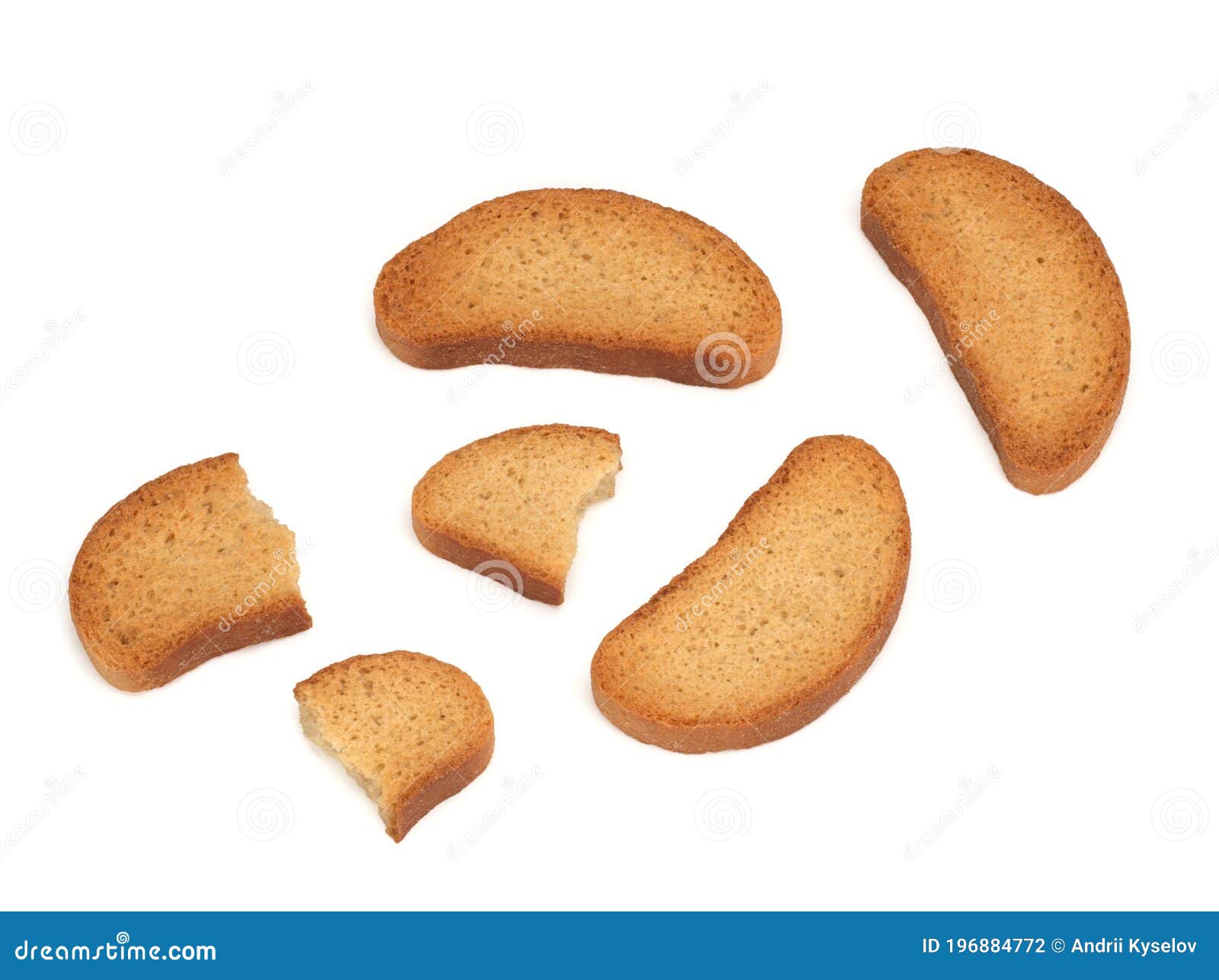 Crispy Rusks on White Background Stock Photo - Image of basket, dietary ...