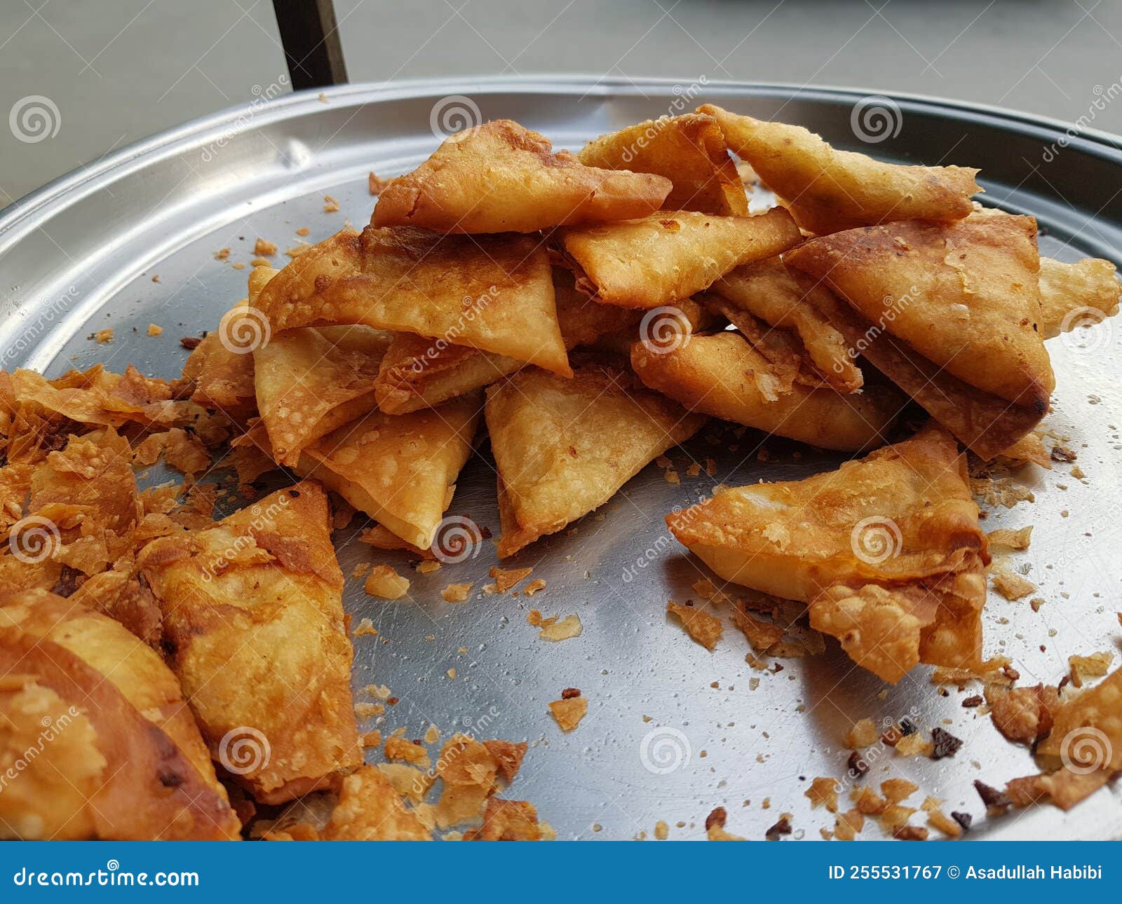 Crispy Samosa Kept for Sale in the Restaurant Stock Image - Image of ...
