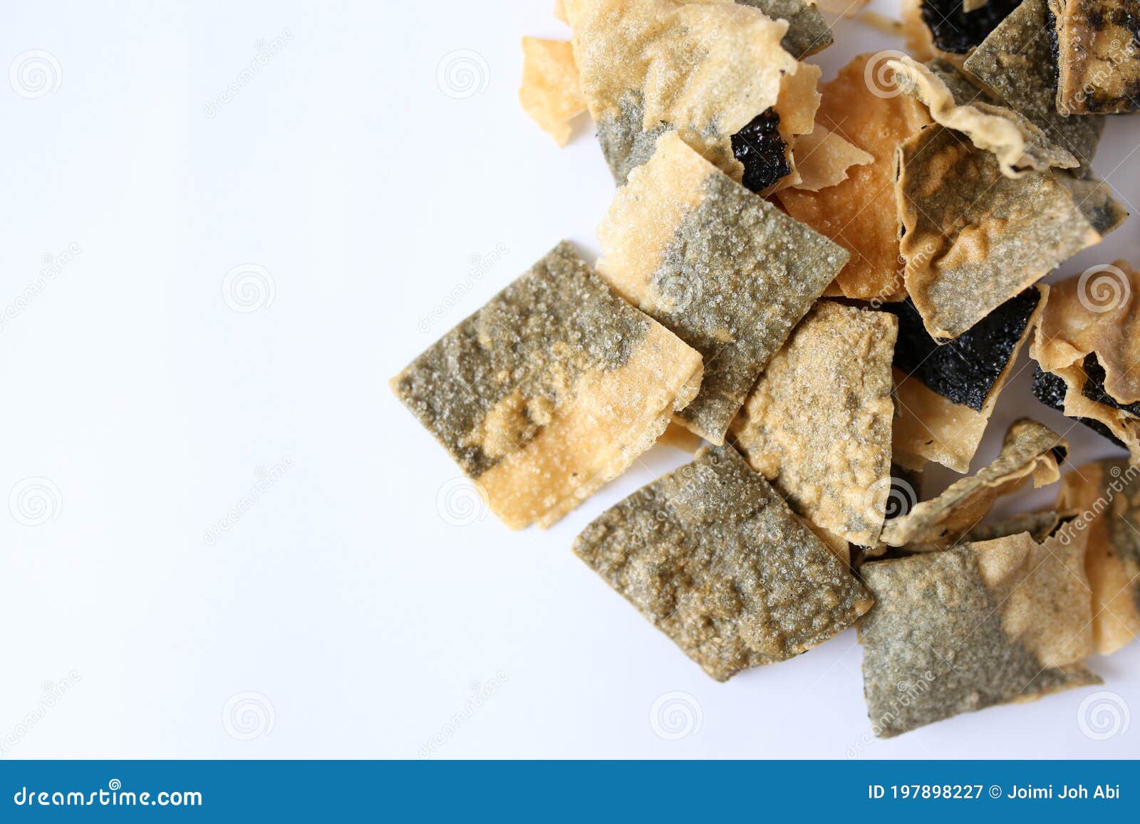 Crispy Seaweed Cracker On A White Background Royalty-Free Stock Photo ...