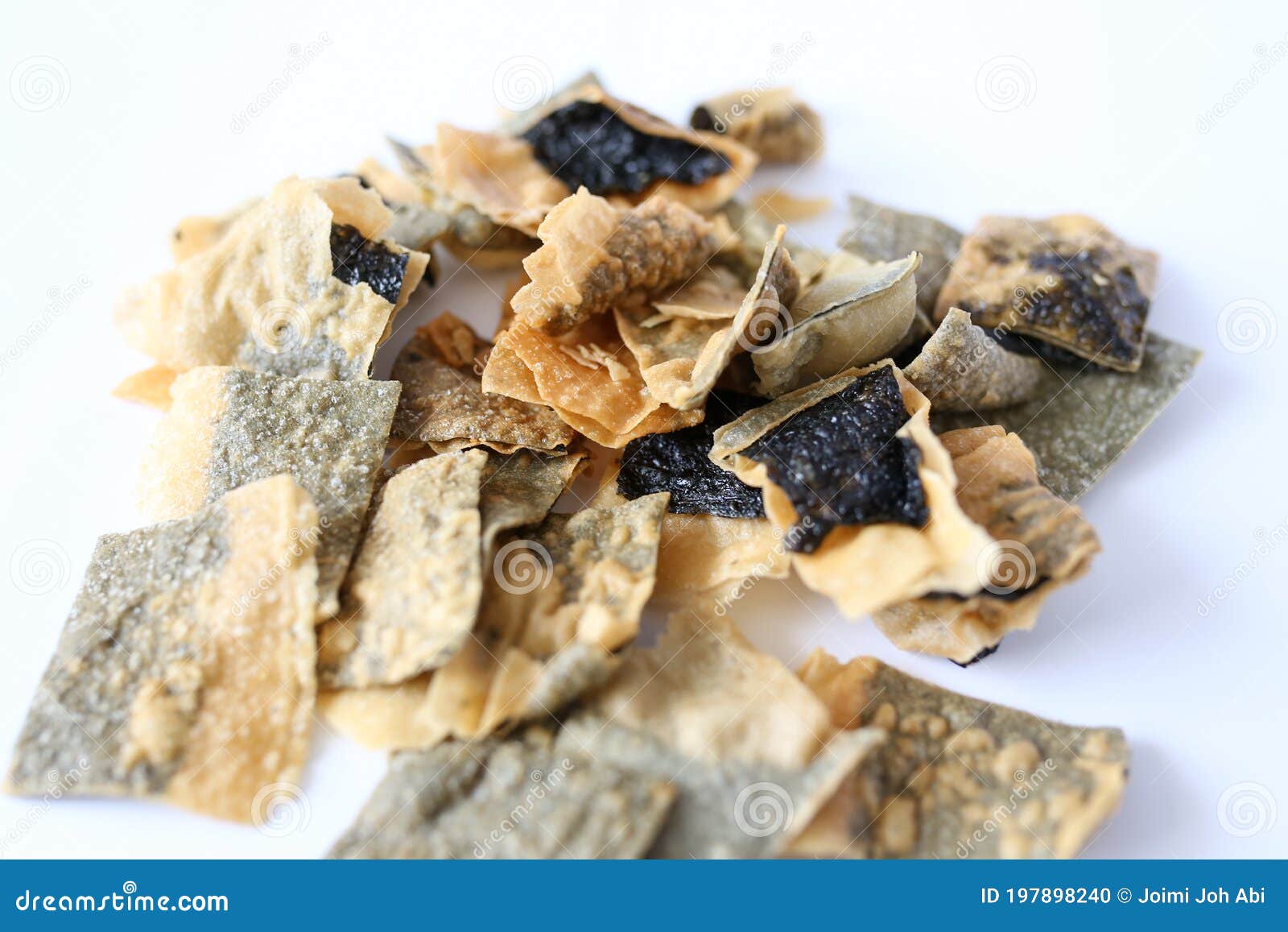 Crispy Seaweed Cracker On A White Background Royalty-Free Stock Photo ...