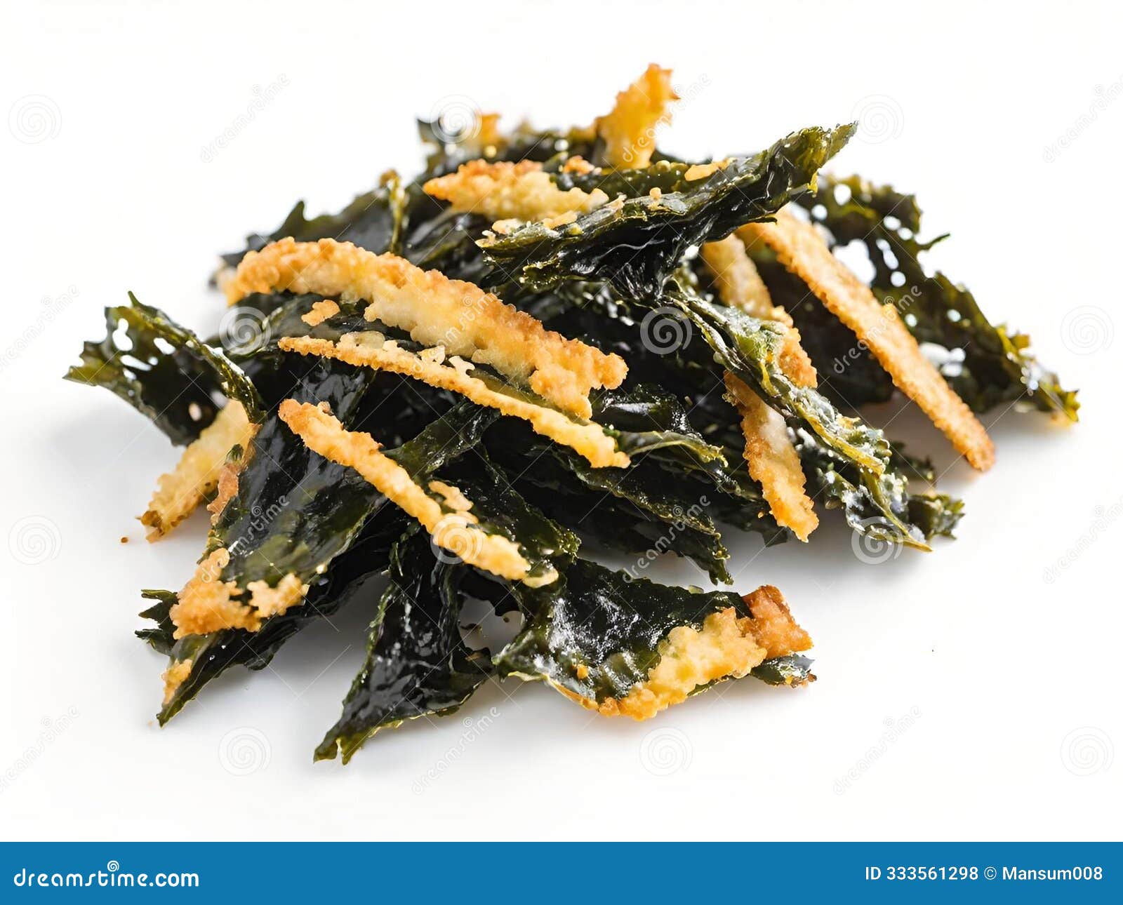 Crispy Seaweed Isolated On White Background Stock Photography ...