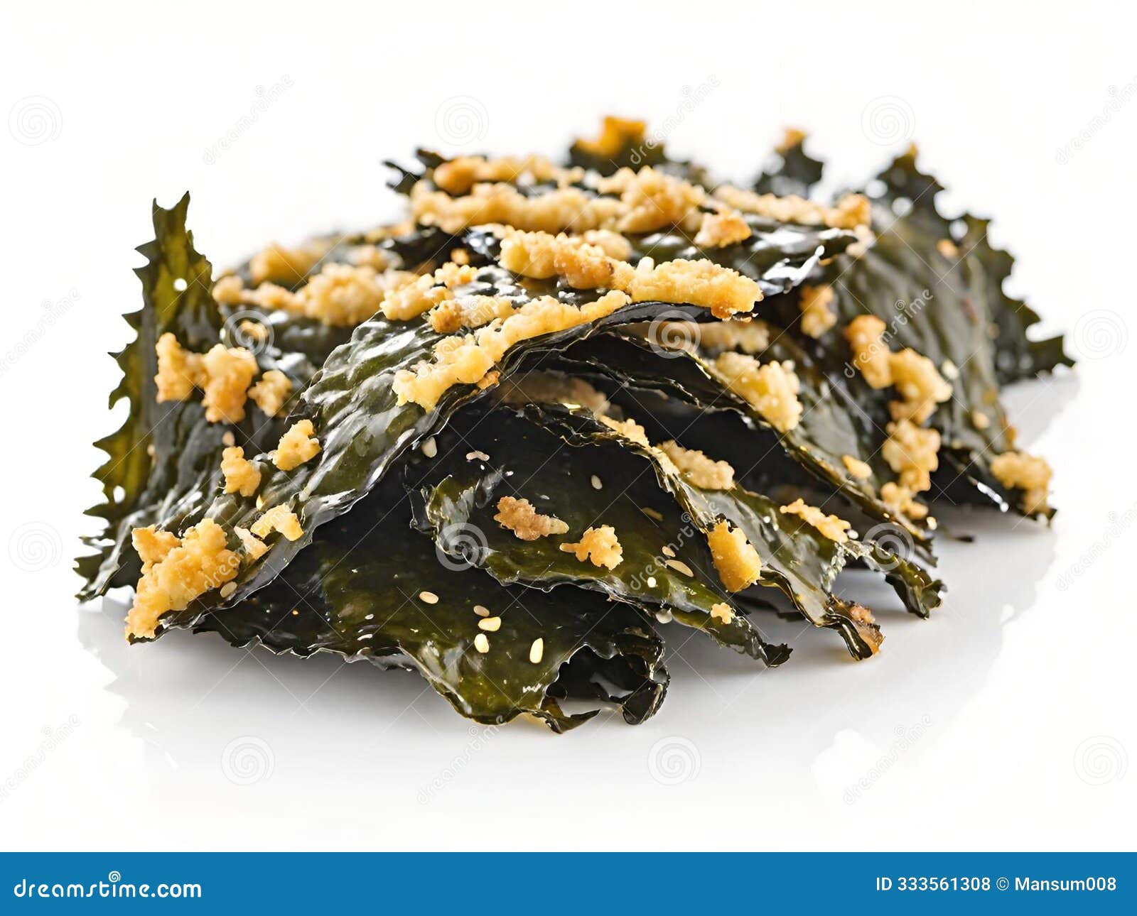 Crispy Seaweed Isolated On White Background Stock Photography ...