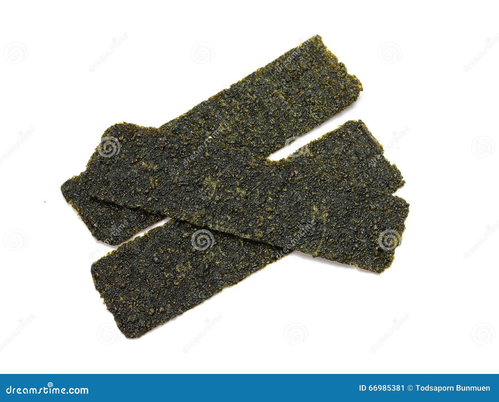 Crispy Seaweed Cracker On A White Background Royalty-Free Stock Photo ...
