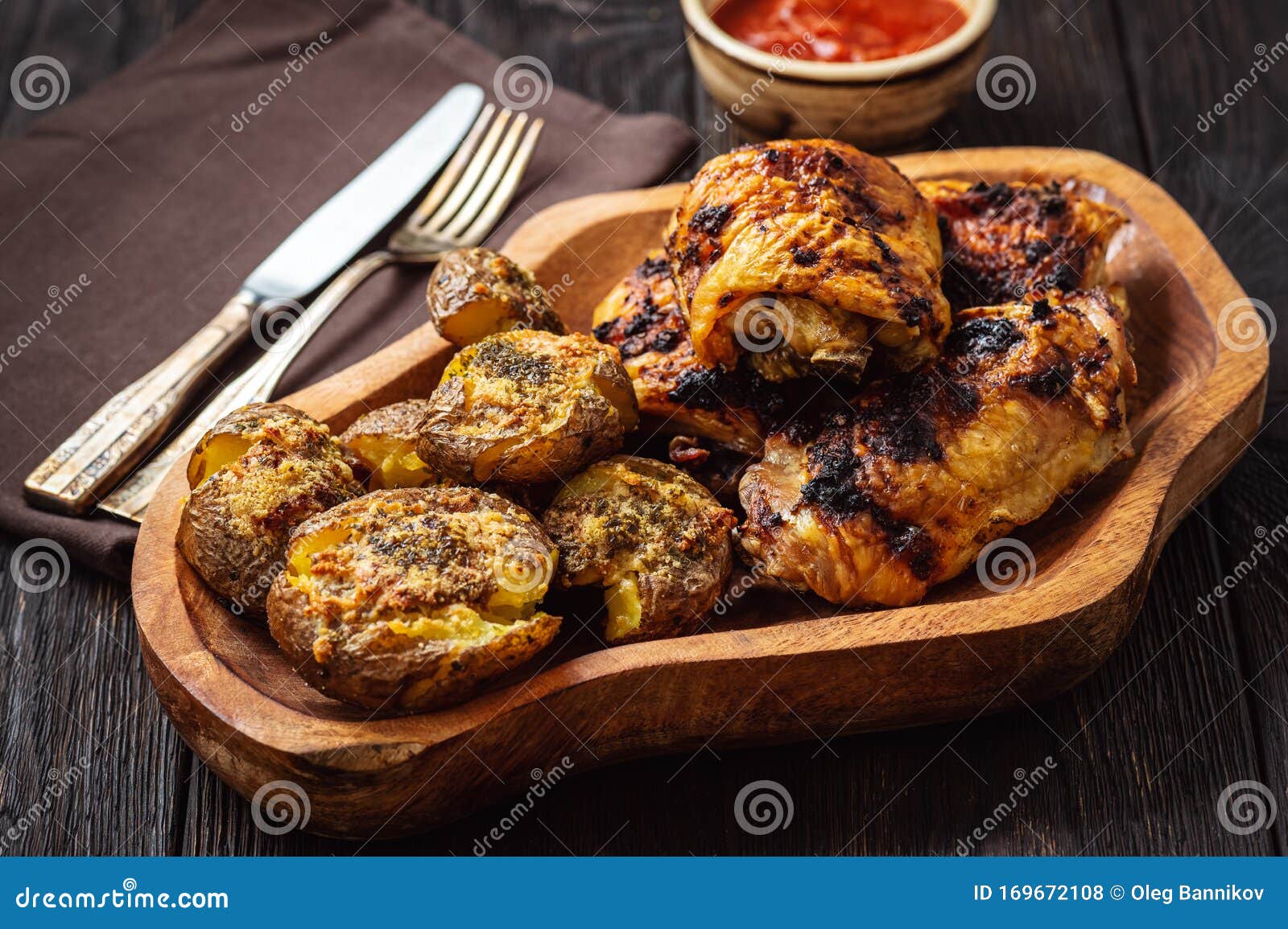 Crispy Smashed Potatoes Roasted with Garlic and Parmesan and Grilled ...