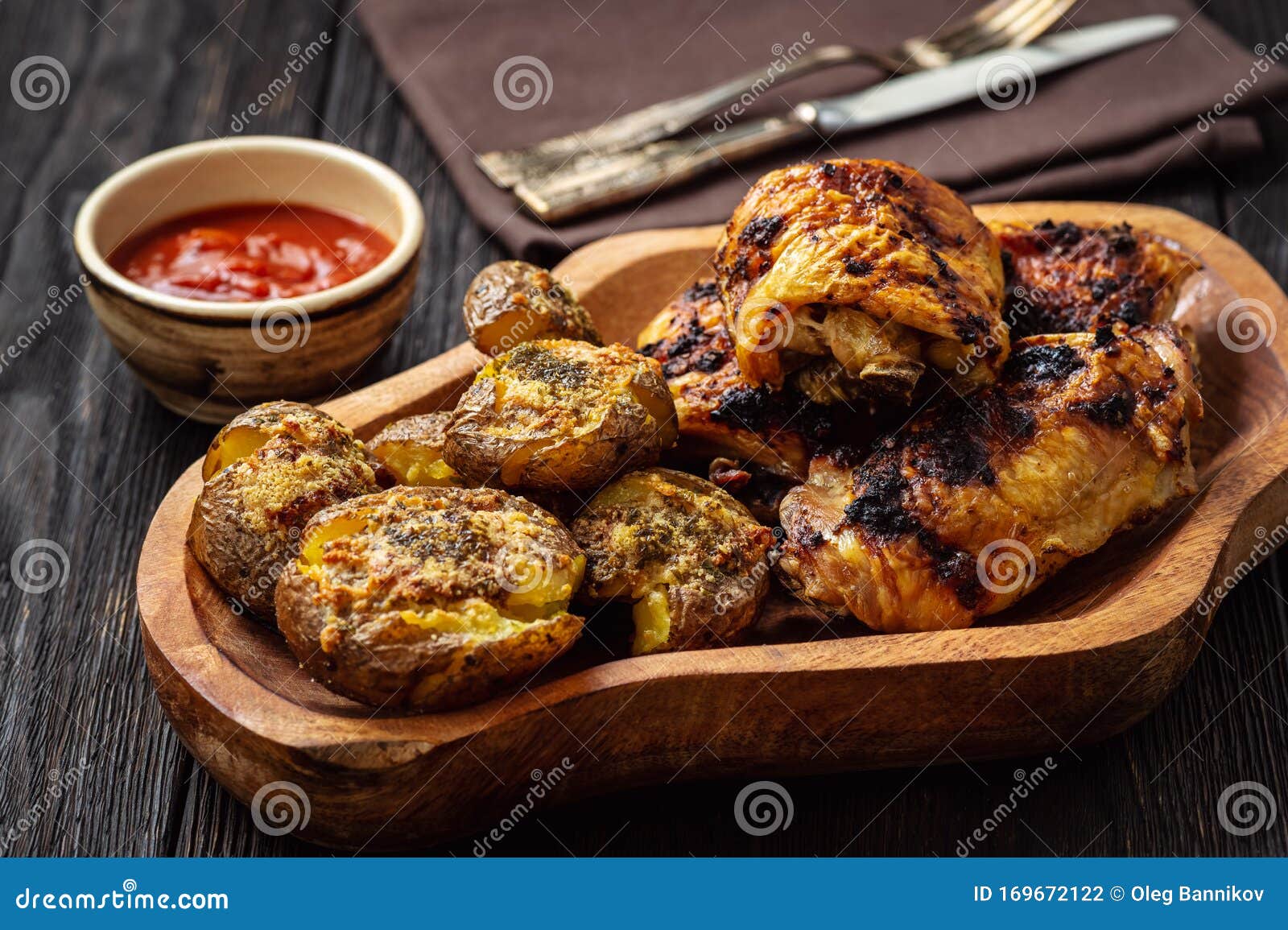 Crispy Smashed Potatoes Roasted with Garlic and Parmesan and Grilled ...