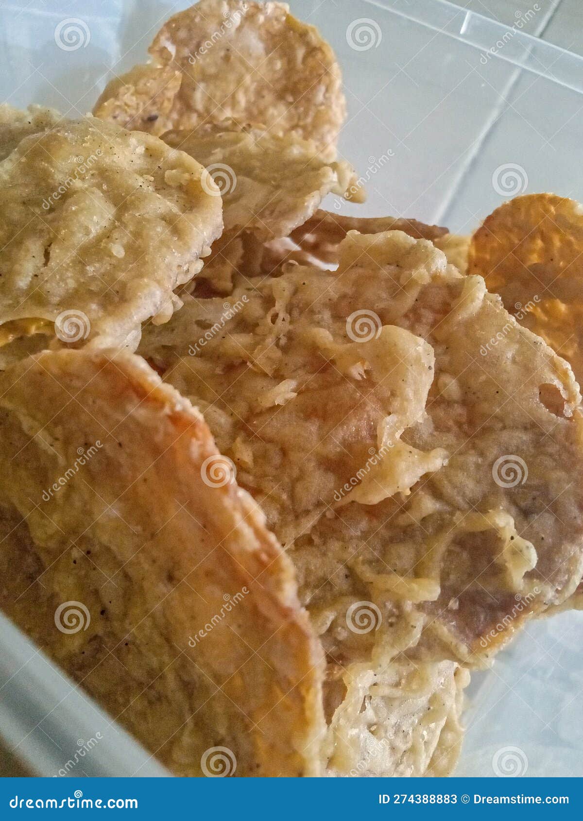 Crispy snack from tempeh stock image. Image of food - 274388883