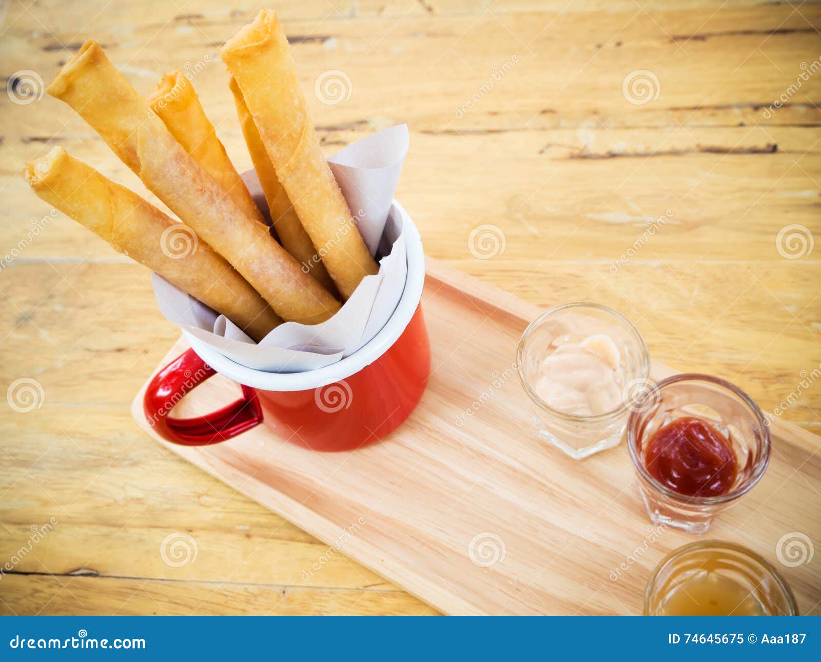 Crispy spring roll stock image. Image of dinner, sweet - 74645675