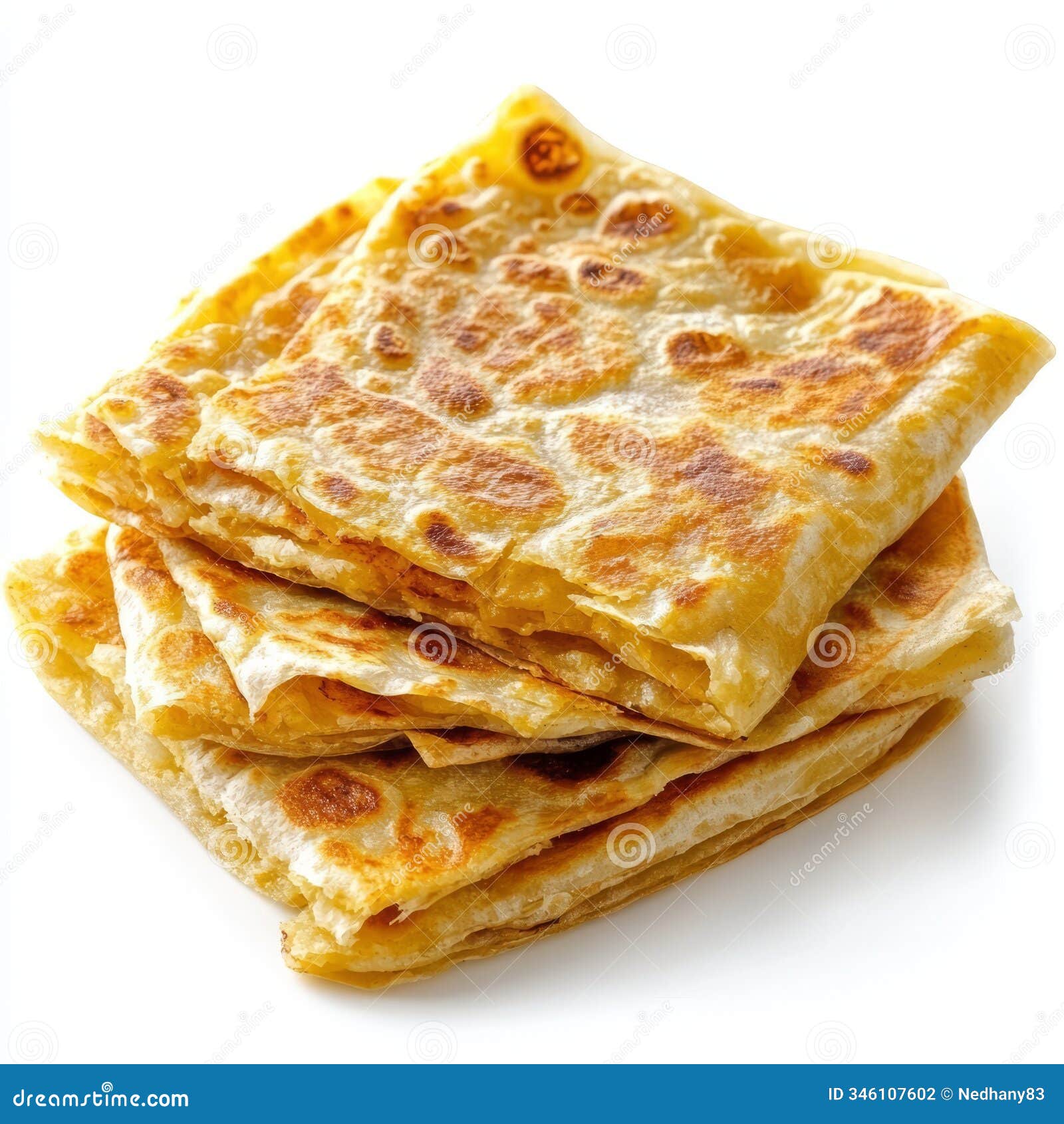 Crispy Square Roti Canai Stack Stock Illustration - Illustration of ...