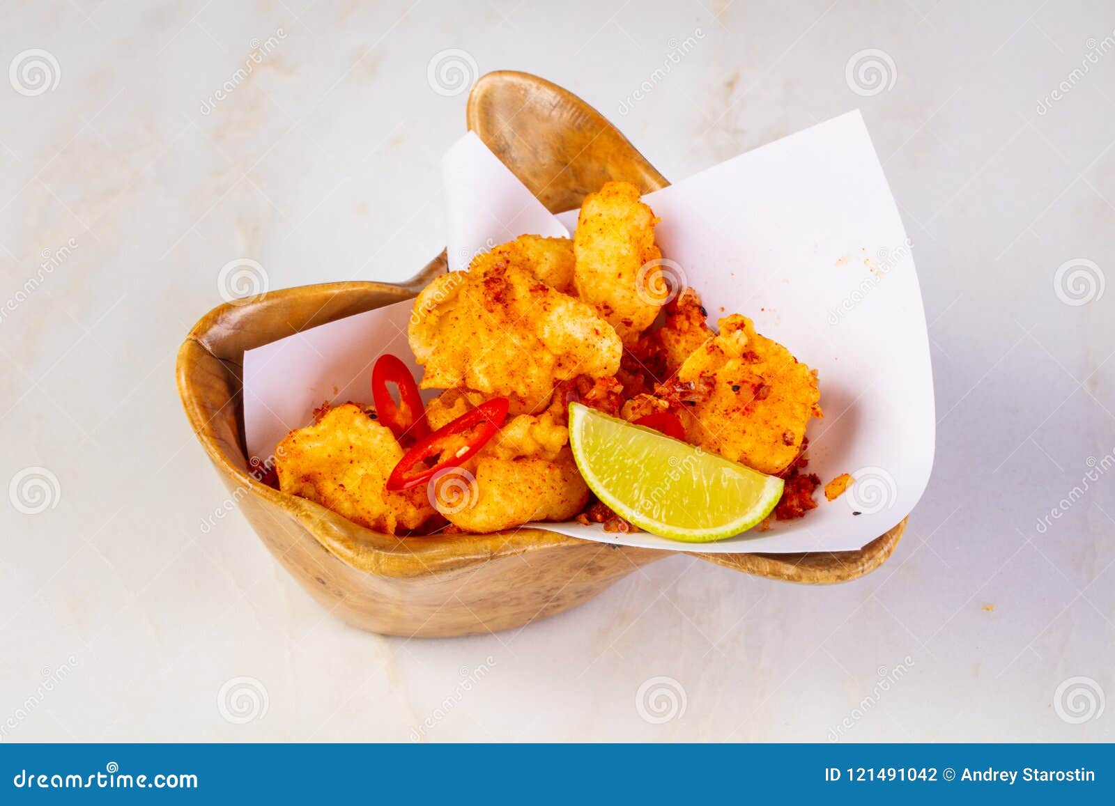Crispy squid with chili stock photo. Image of closeup - 121491042