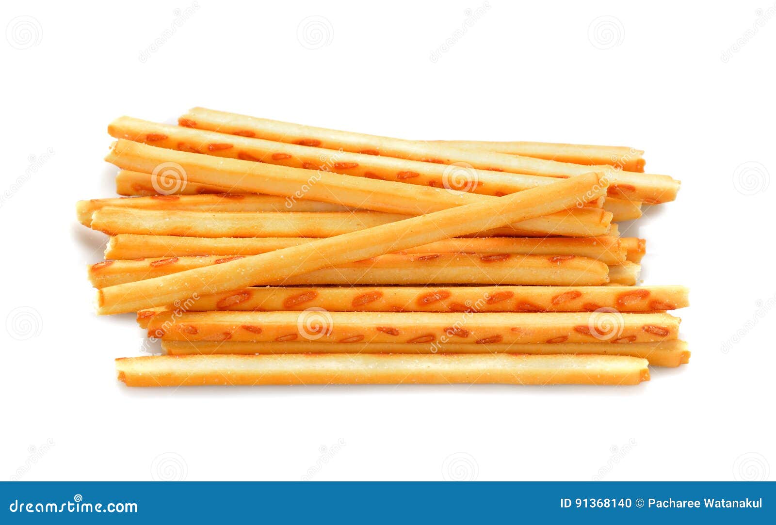 Crispy Straw on White Background. Biscuit Sticks Stock Photo - Image of ...