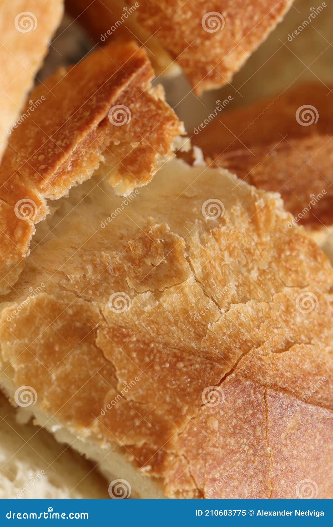 Crispy Surface Of A Piece Of Baguette Texture Stock Photo ...