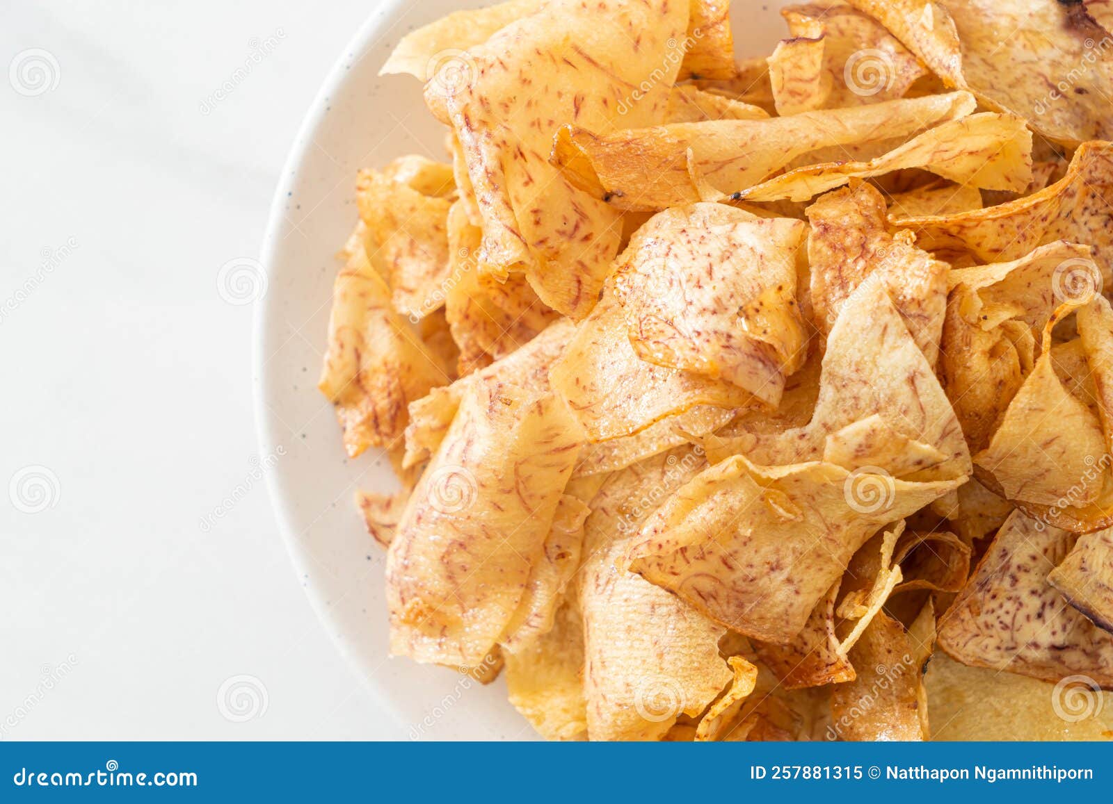 Crispy Sweet Taro Chips - Snack Stock Image - Image of fried, delicious ...
