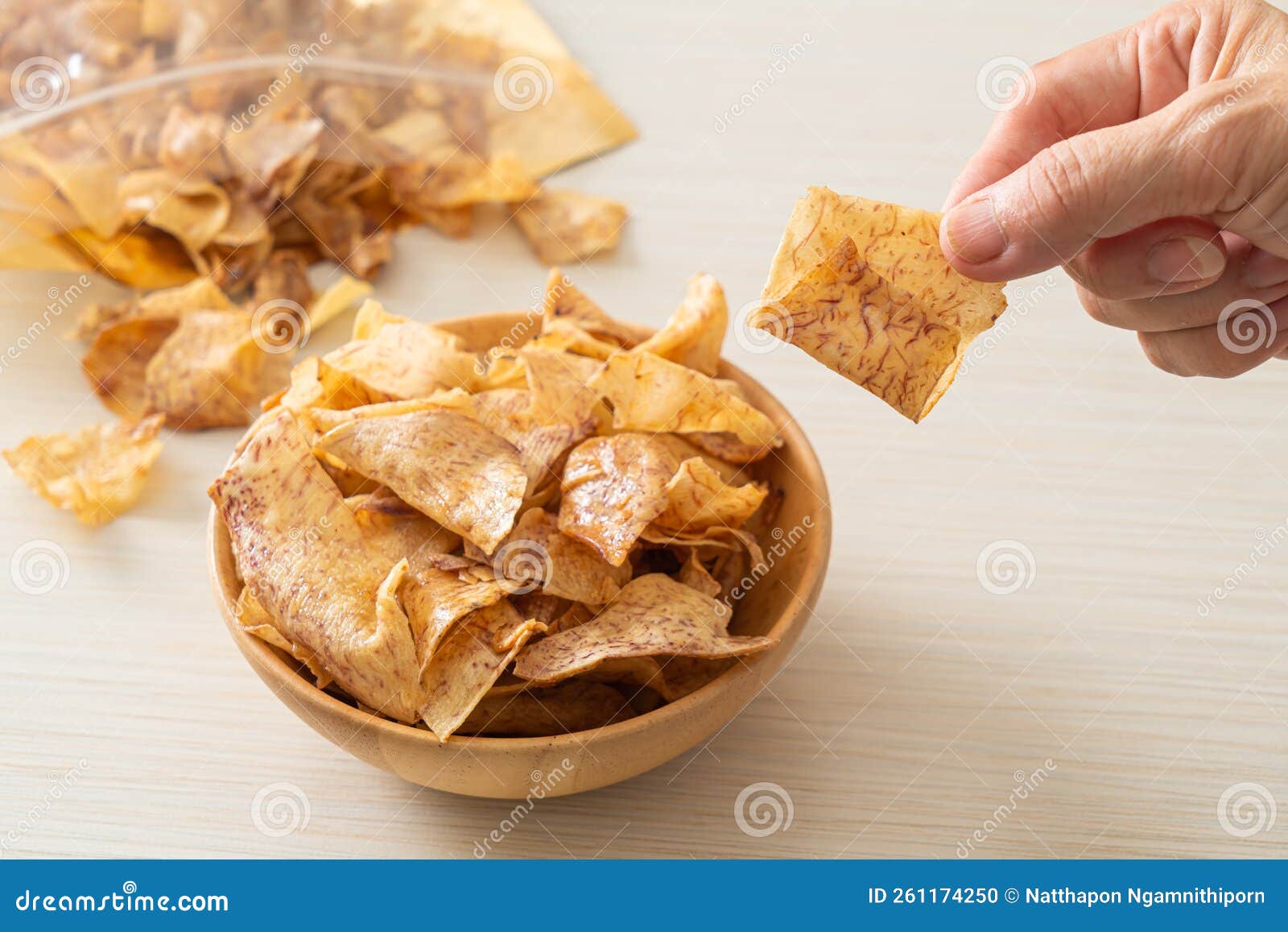 Crispy Sweet Taro Chips - Snack Stock Photo - Image of delicious ...